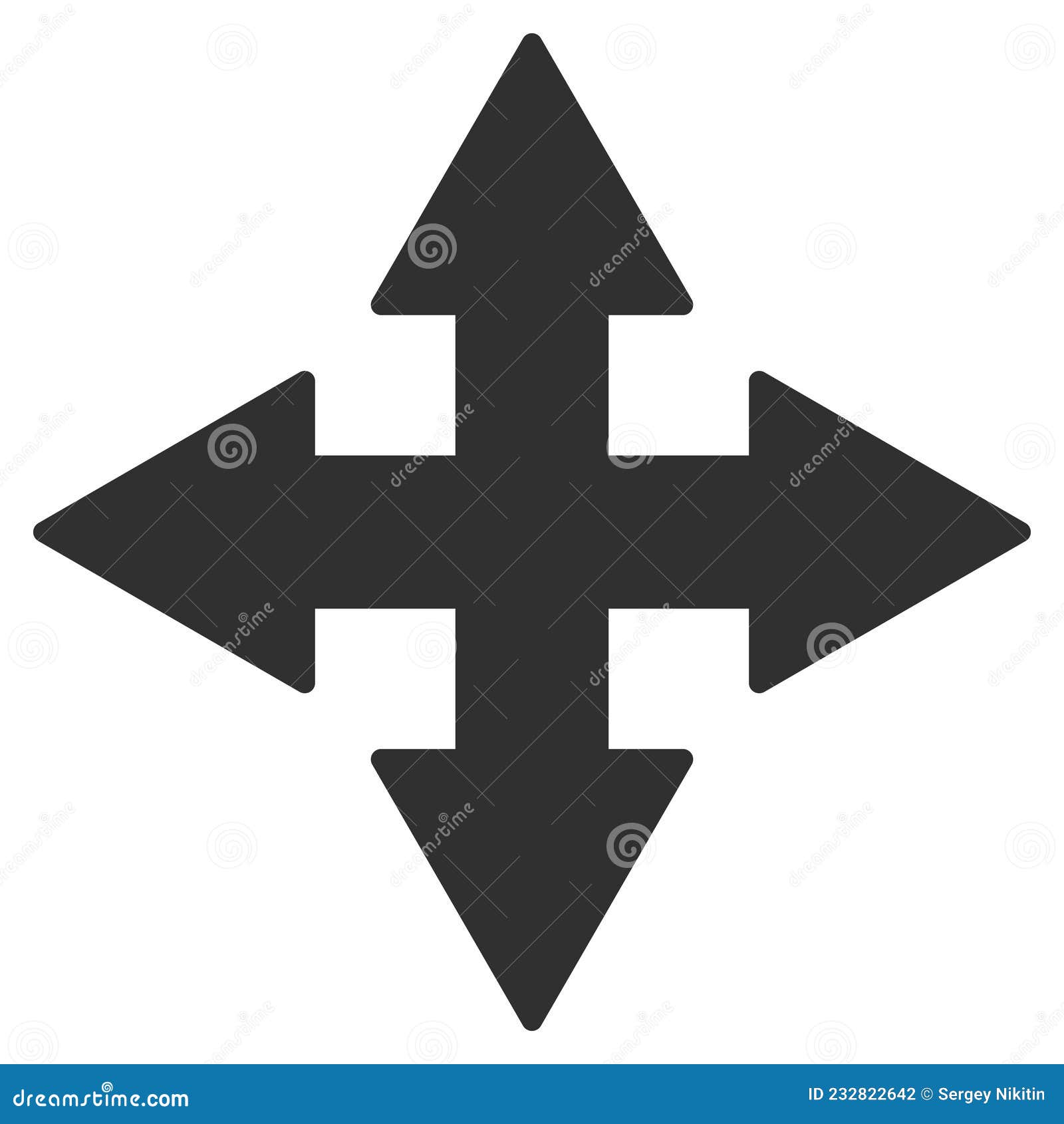 Expand Arrows Flat Icon Illustration Stock Illustration - Illustration ...