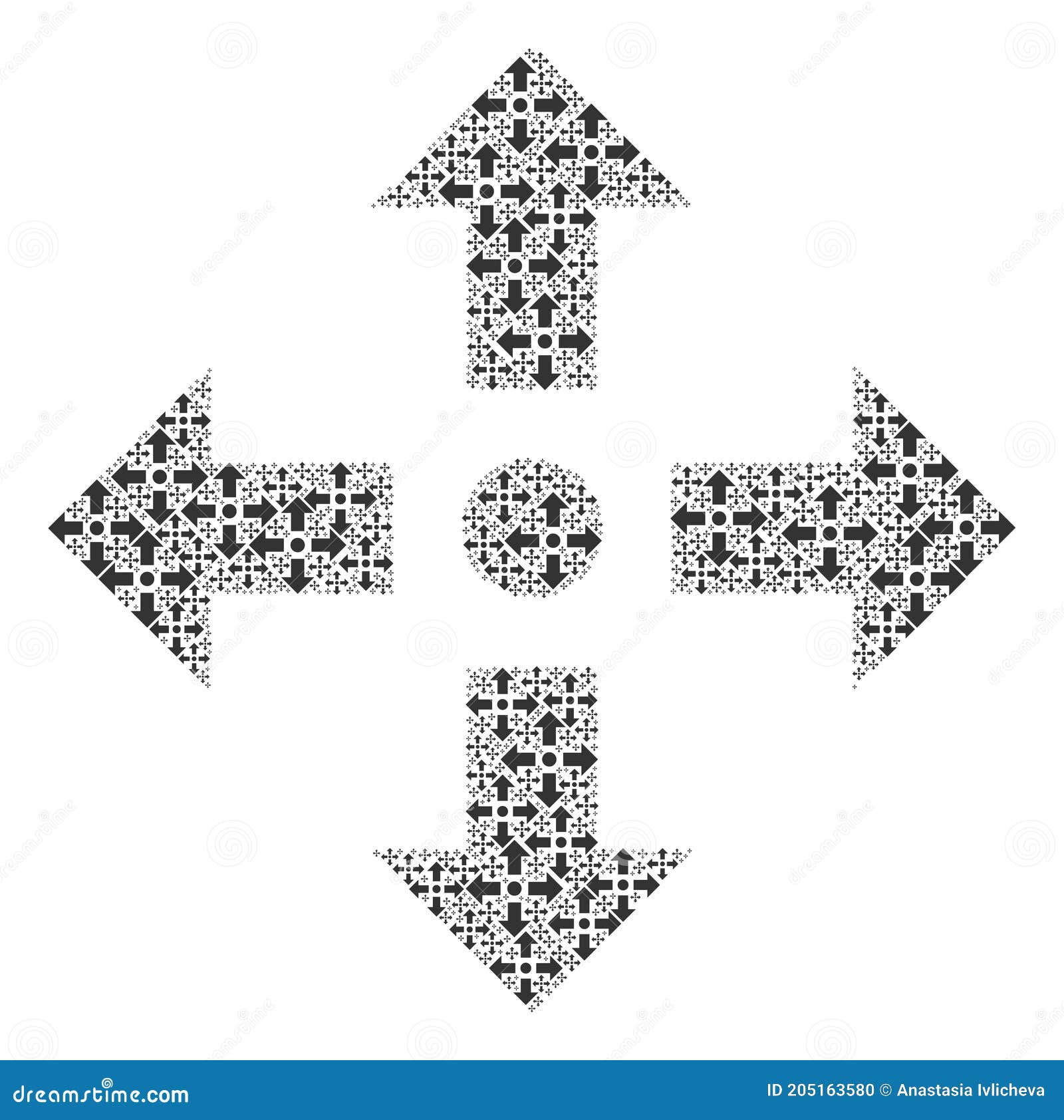 Expand Arrows Recursive Mosaic of Itself Items Stock Vector ...