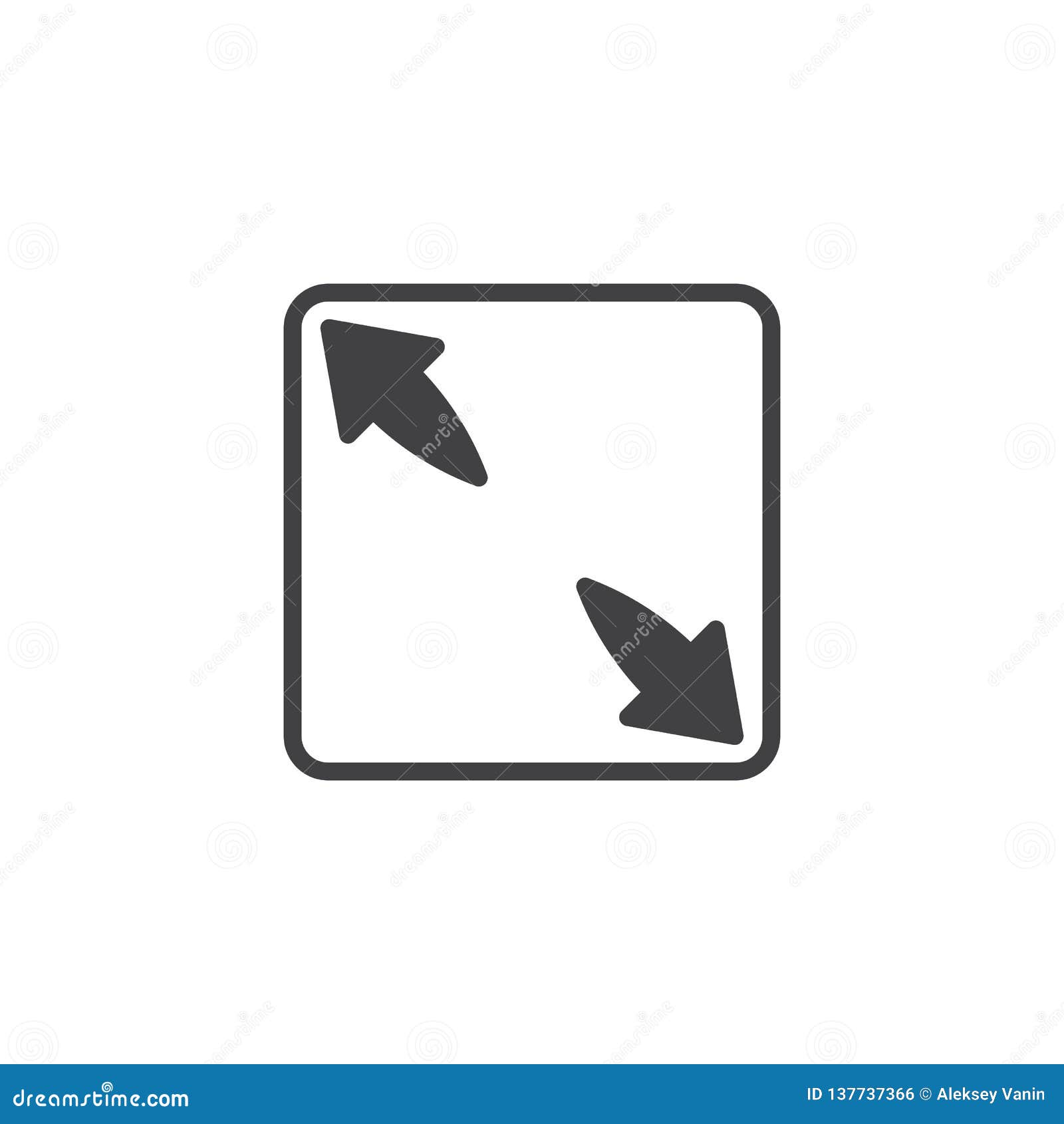 Expand arrows vector icon stock vector. Illustration of perfect - 137737366