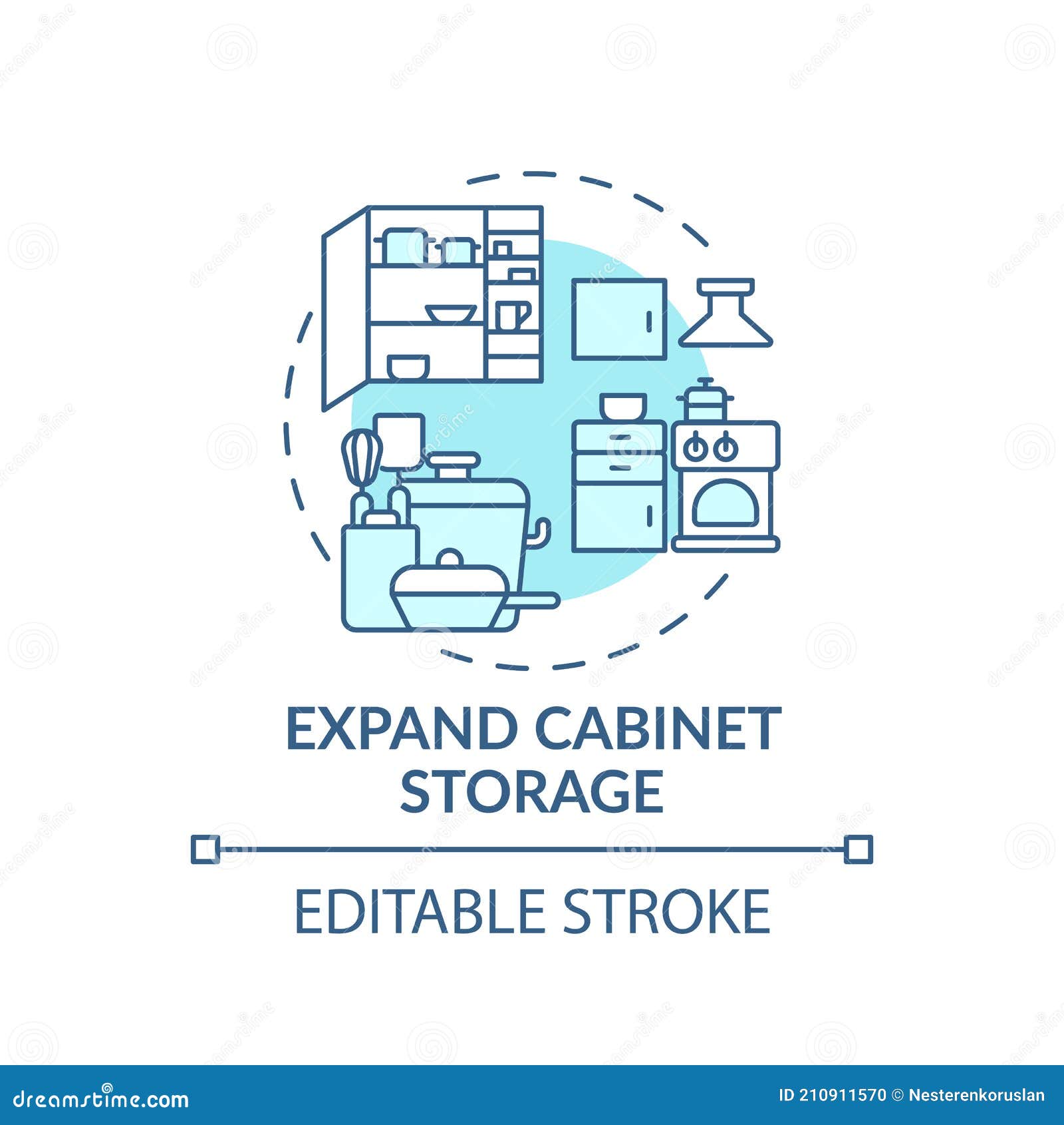Expand Cabinet Storage Concept Icon Stock Vector - Illustration of ...