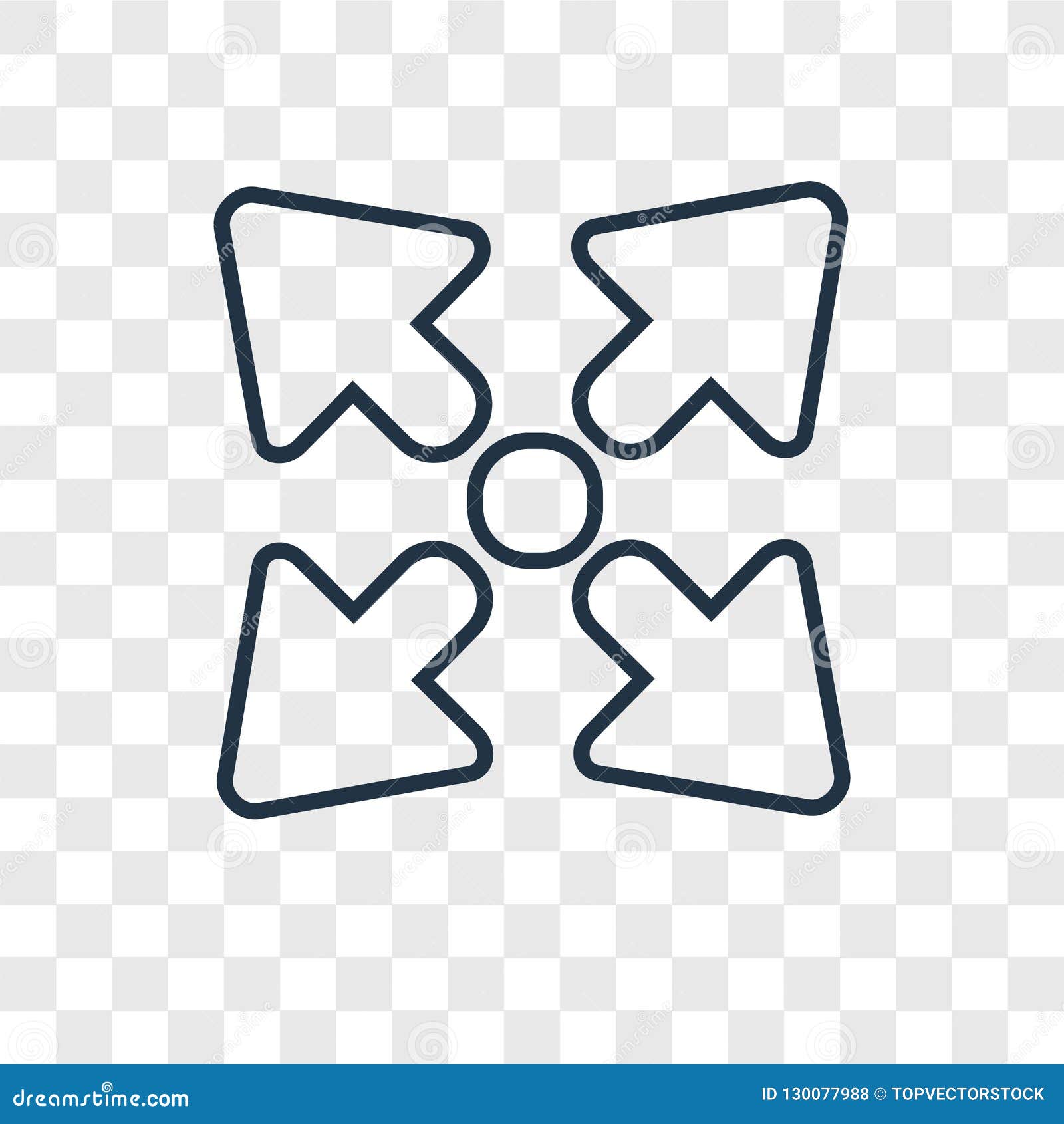 Expand Concept Vector Linear Icon Isolated on Transparent Background ...