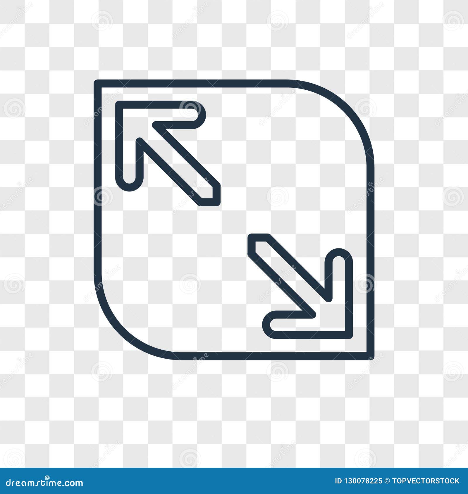 Expand Concept Vector Linear Icon Isolated on Transparent Background ...