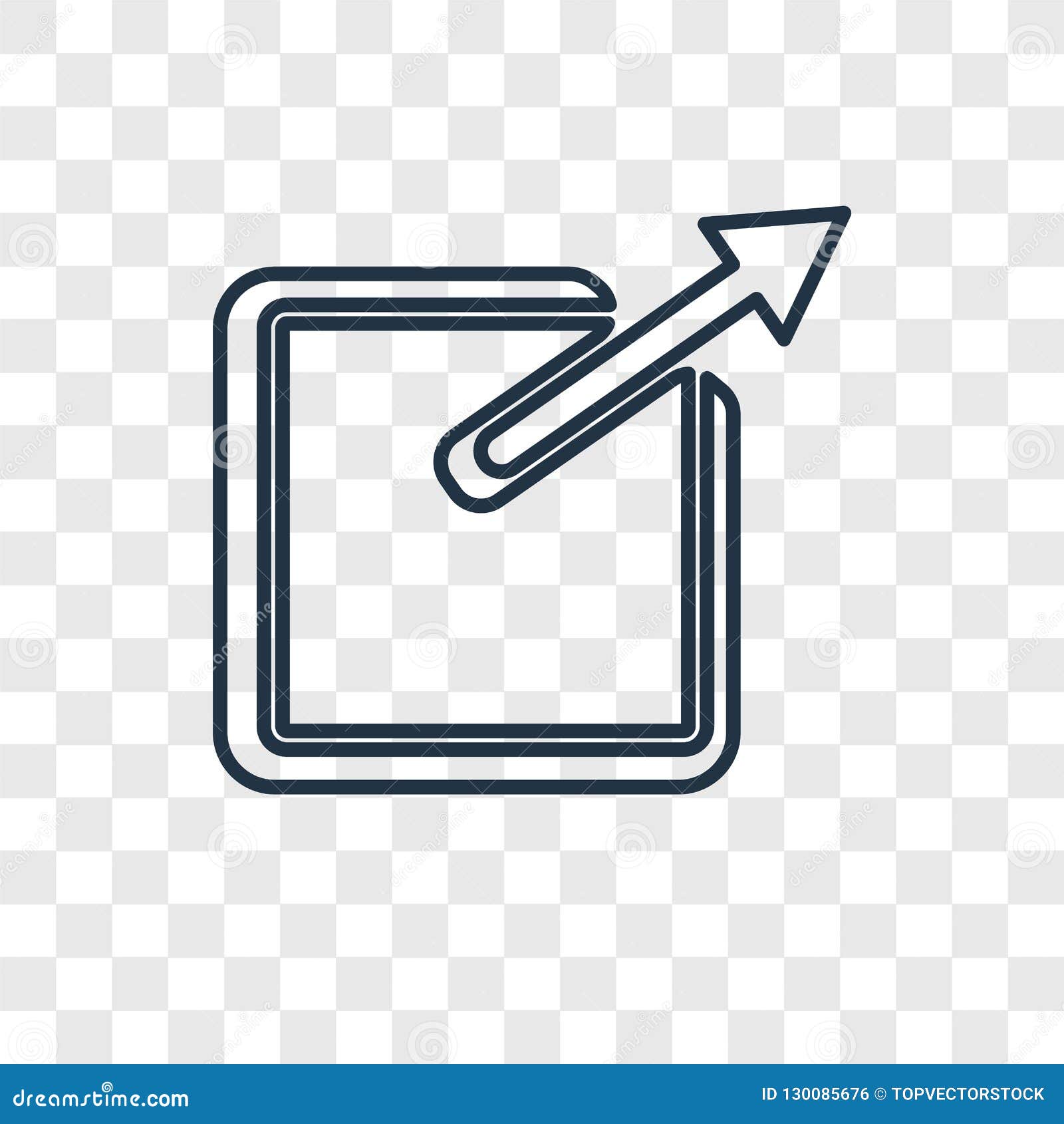 Expand Concept Vector Linear Icon Isolated on Transparent Background ...