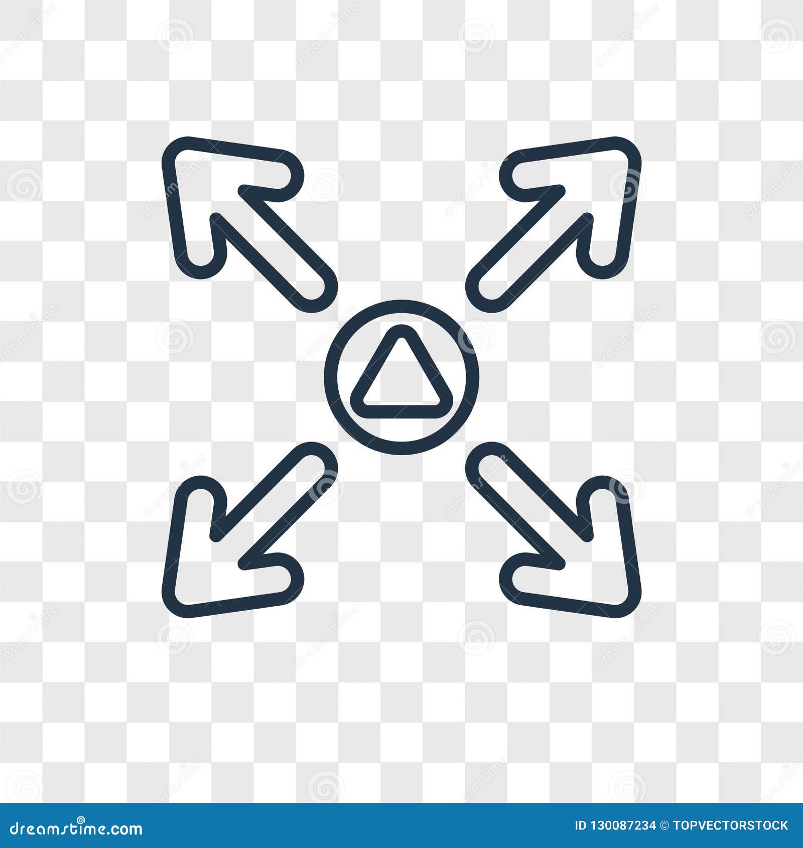 Expand Concept Vector Linear Icon Isolated on Transparent Background ...