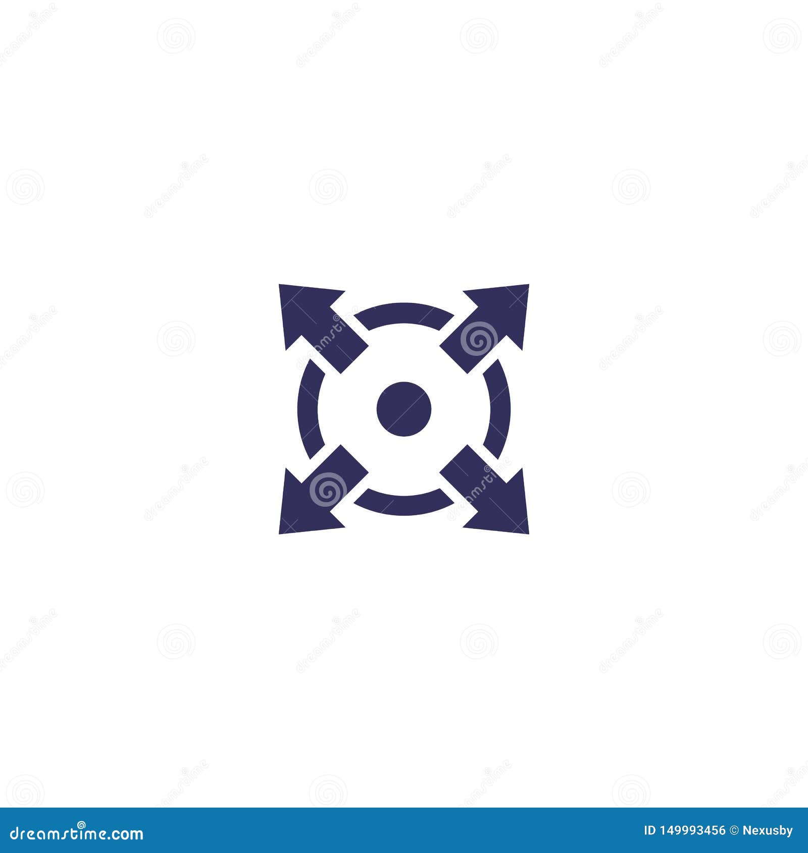 Expand, extend vector icon stock vector. Illustration of point - 149993456