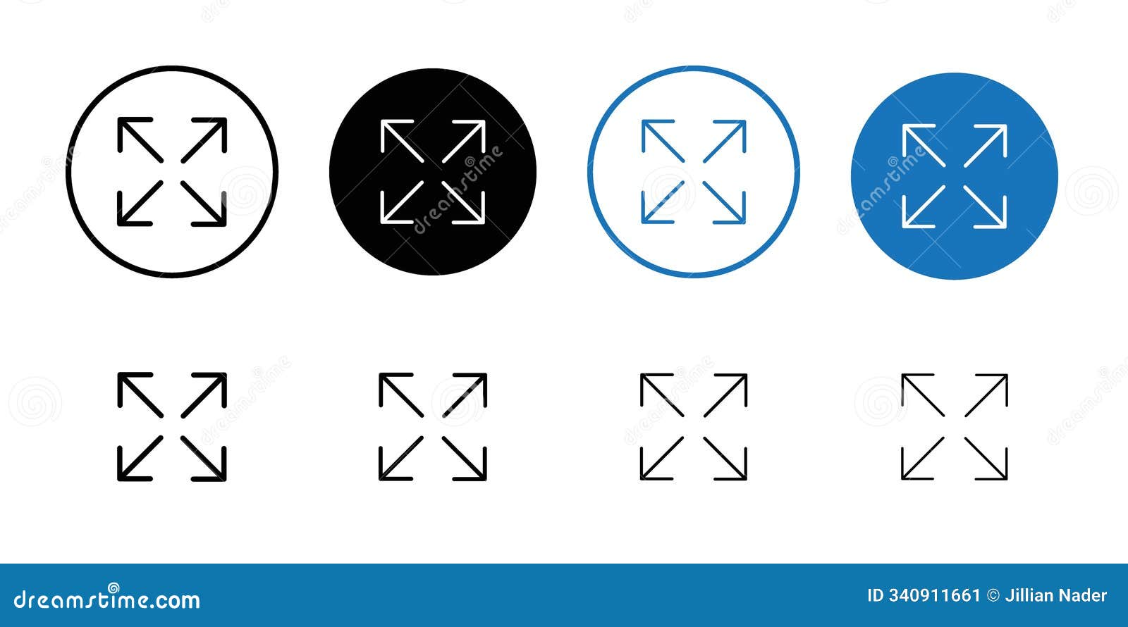 Expand Icon Vector From Web Design And Development Collection. Thin ...