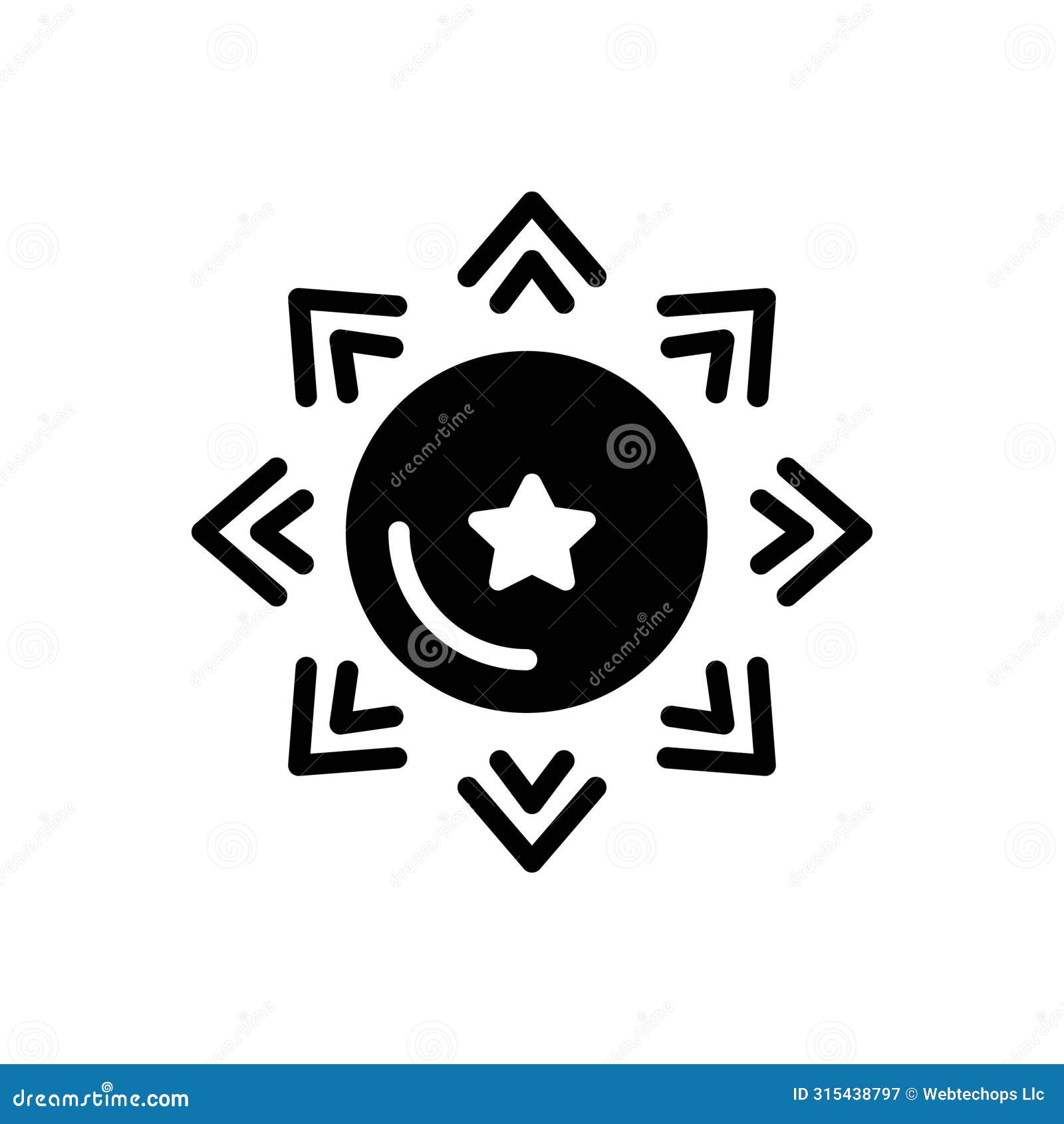 Black Solid Icon for Expand, Large and Wide Stock Vector - Illustration ...