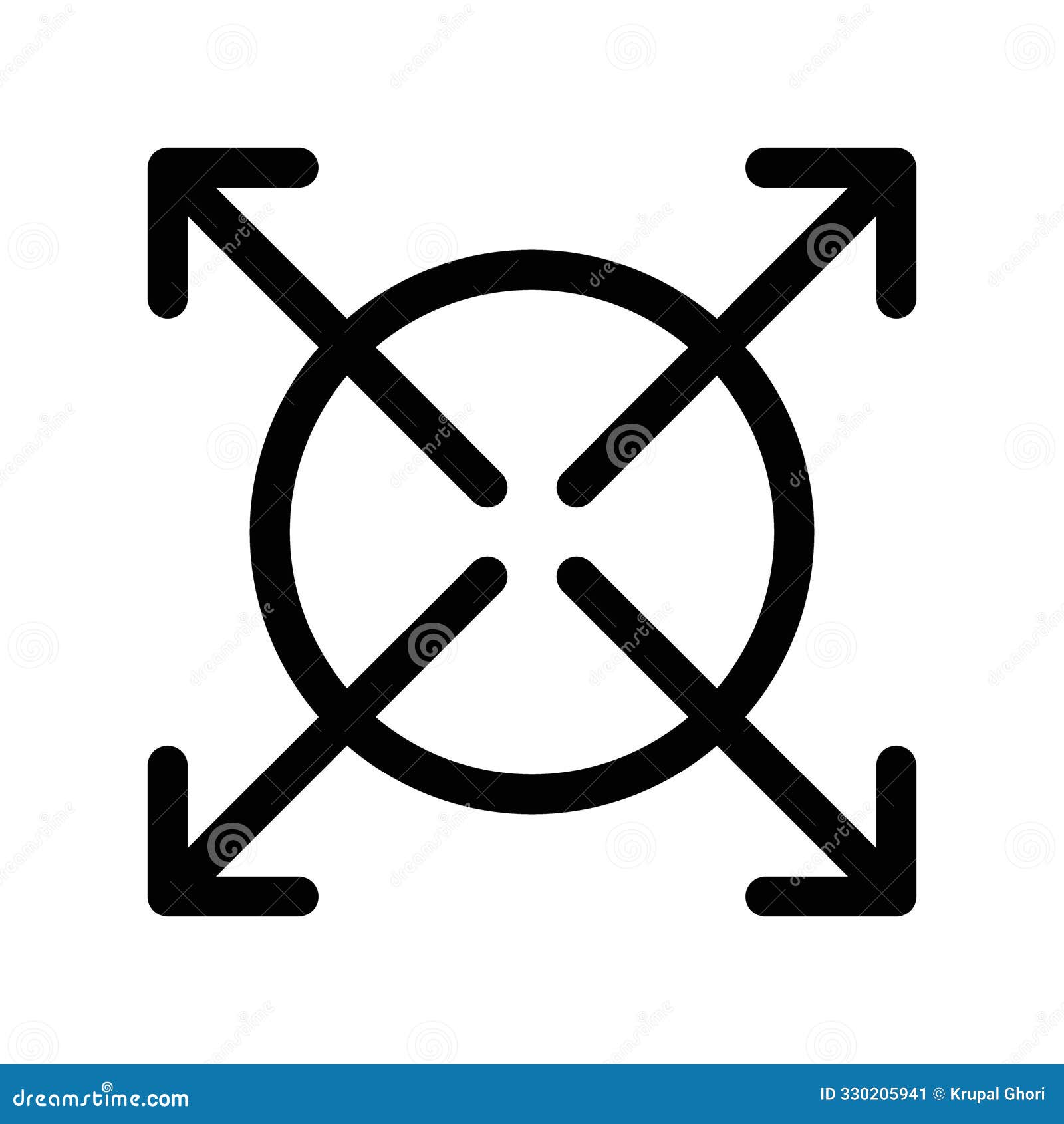 Expand Icon Linear Logo Mark in Black and White Stock Illustration ...