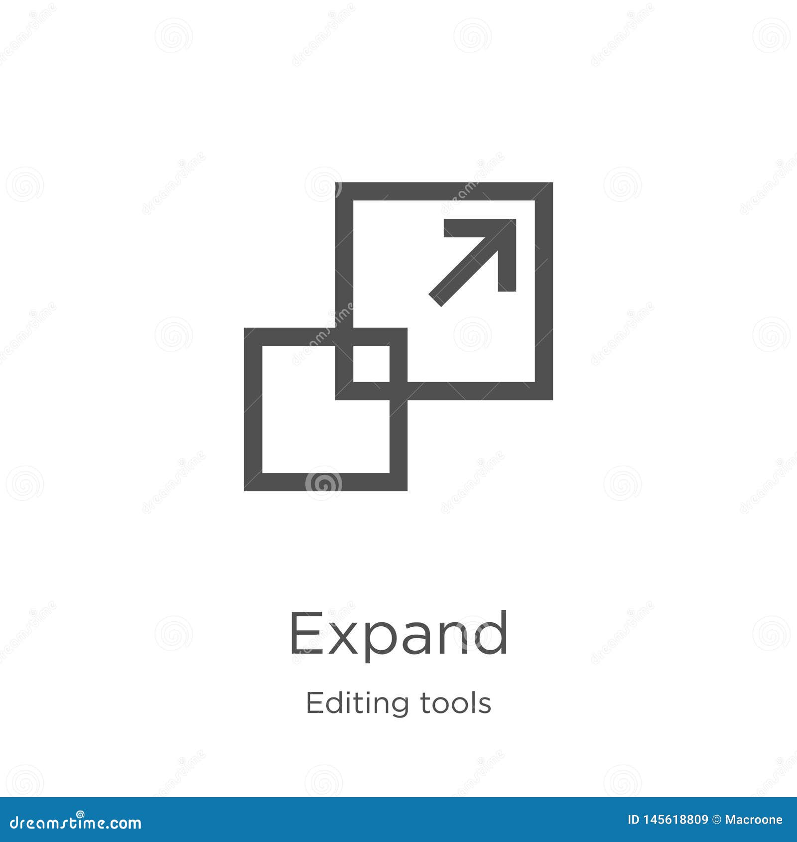 Expand Icon Vector from Editing Tools Collection. Thin Line Expand ...
