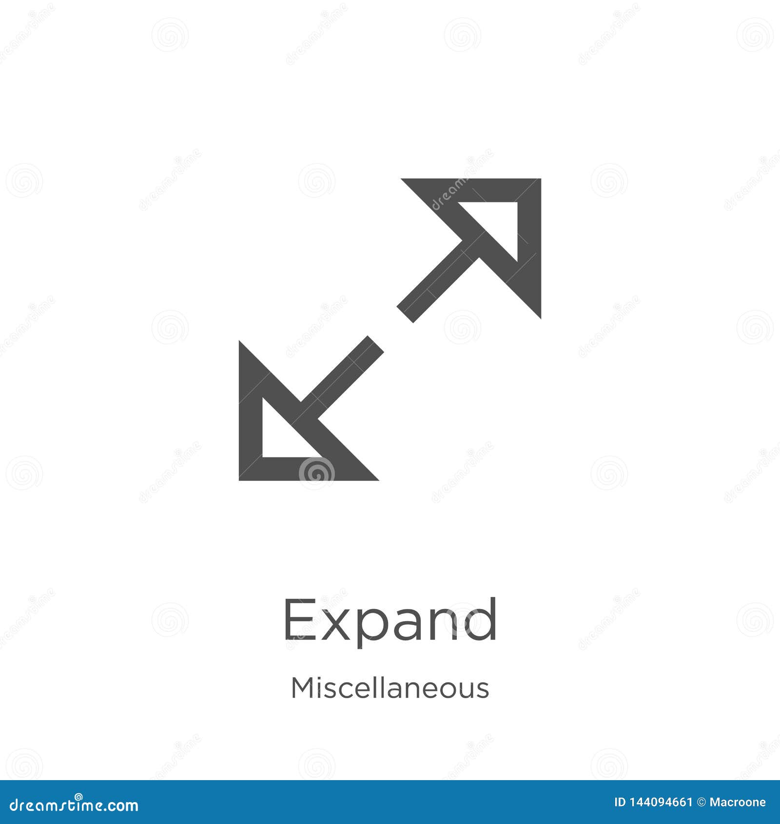 Expand Icon Vector from Miscellaneous Collection. Thin Line Expand ...