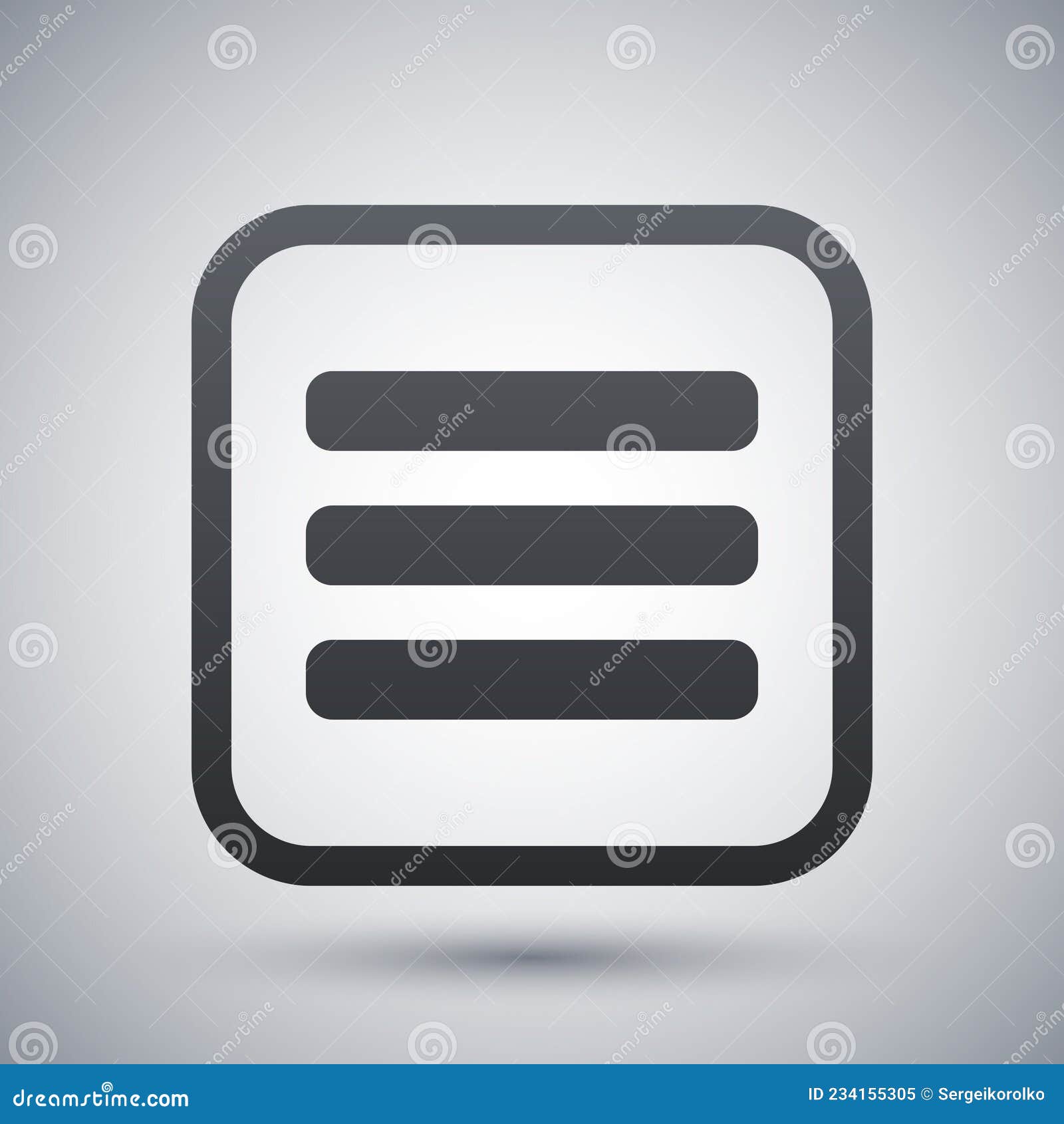 Expand Menu Icon On White Background. Flat Style. Stock Photography ...