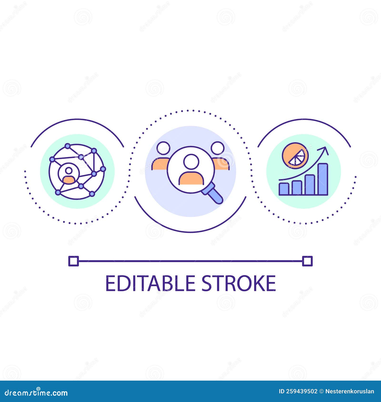 Expand Networking Capabilities Loop Concept Icon Stock Illustration ...