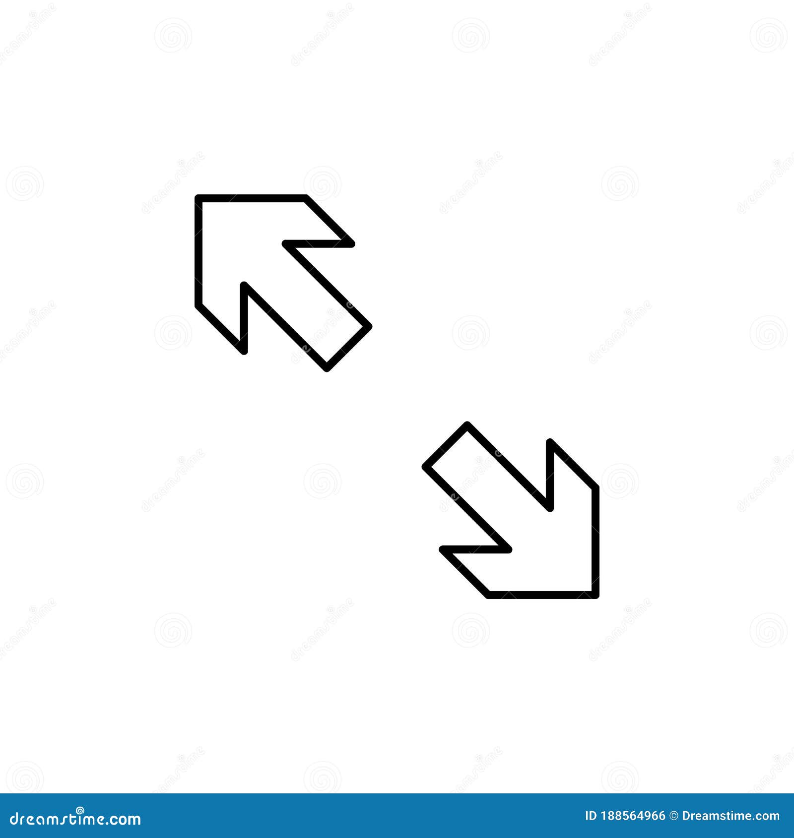 Expand Sign Icon. Element of Navigation Sign Icon. Thin Line Icon for ...