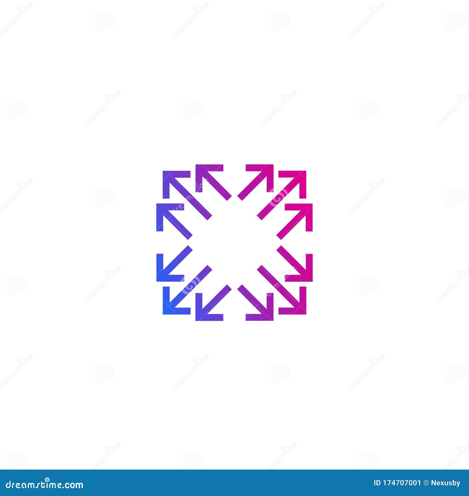 Expand Sign, Spread Vector Icon Stock Illustration - Illustration of ...