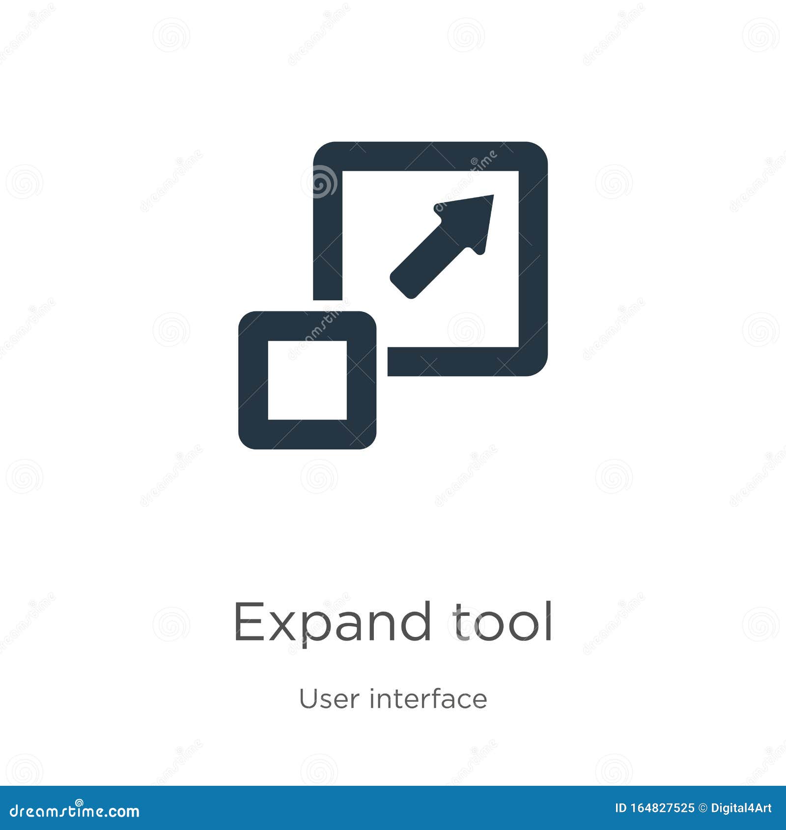 Expand Tool Icon Vector. Trendy Flat Expand Tool Icon from User ...