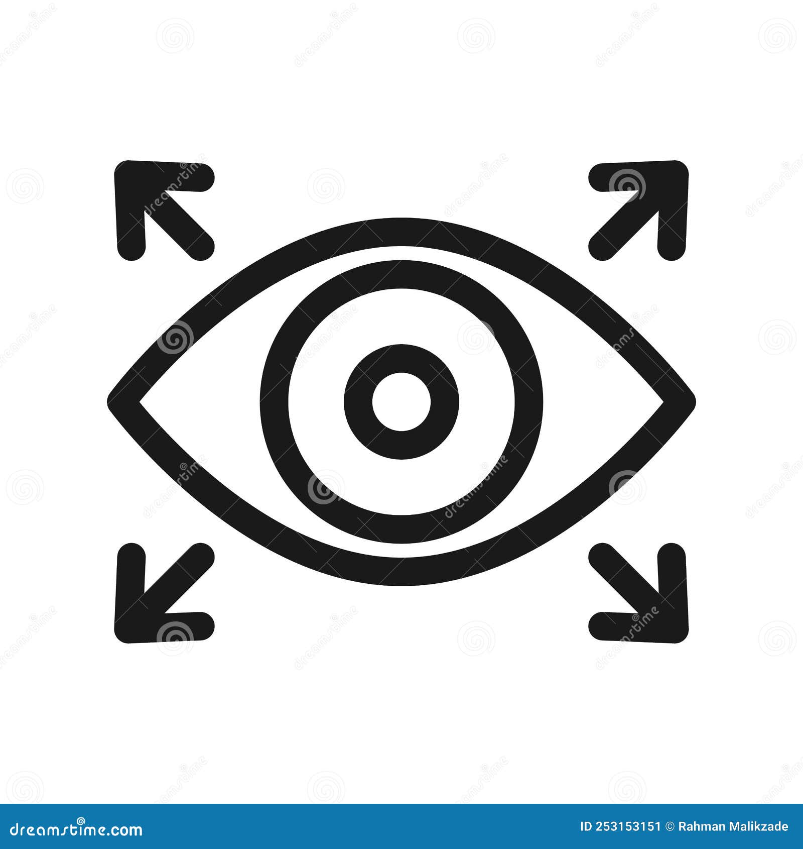 Expand View Line Icon. Full Screen Size Vector Symbol Illustration ...