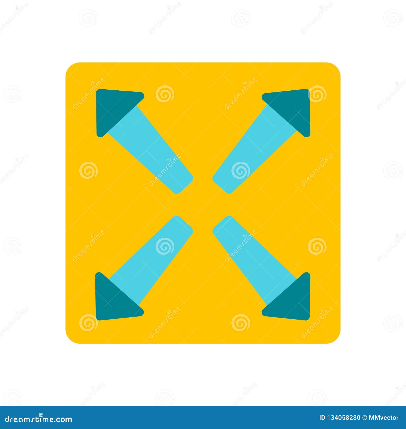 Expanda O Vetor Do ícone Isolado No Fundo Branco, Expanda O Sinal ...