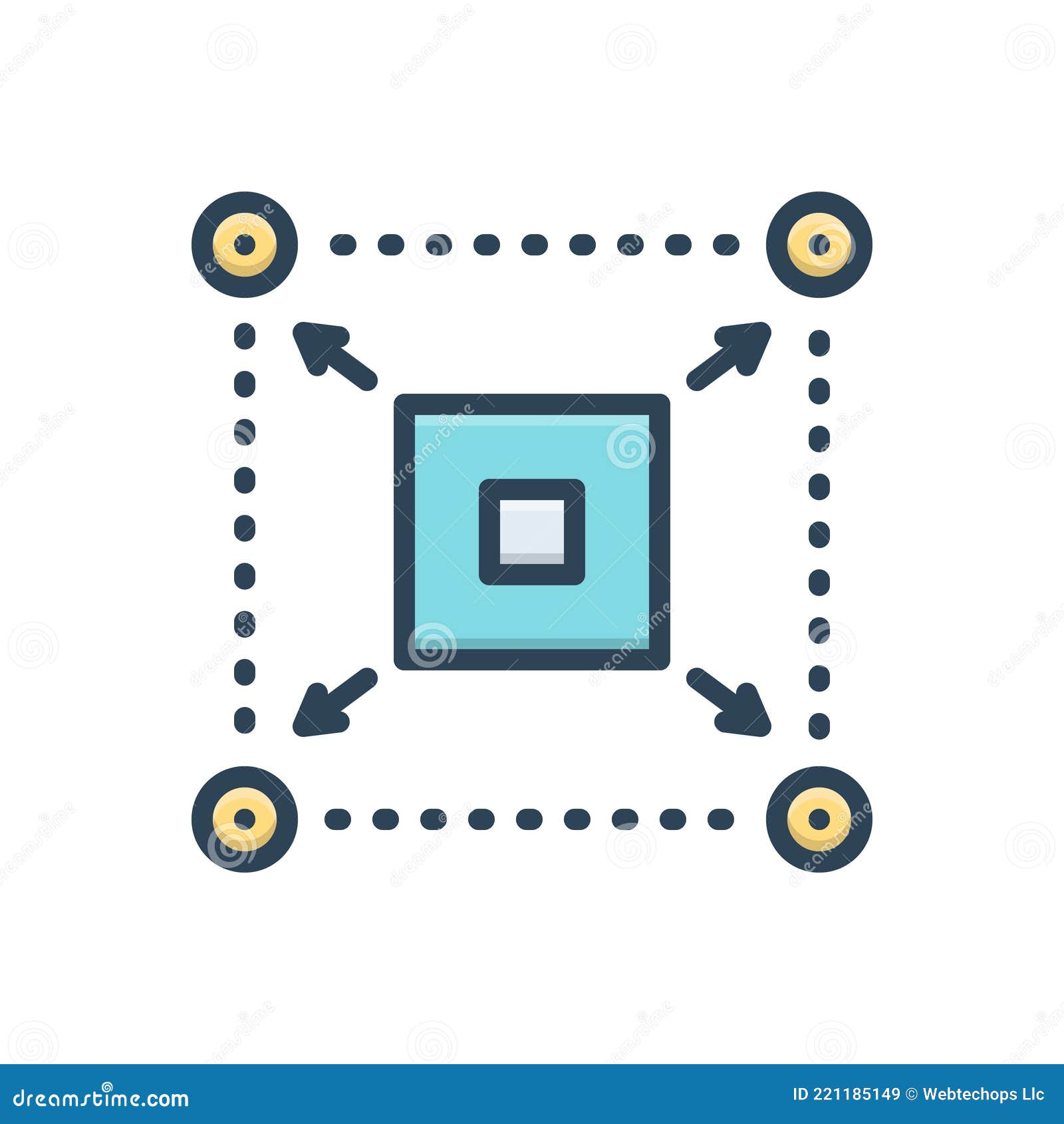 Color Illustration Icon for Expandable, Expander and Diffuse Stock ...