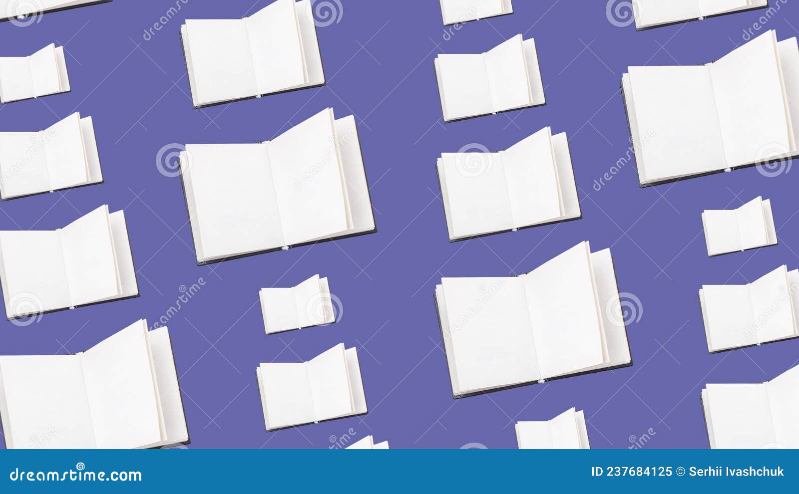 Expanded Books With Blank Pages Seamless Pattern. Royalty-Free Stock ...