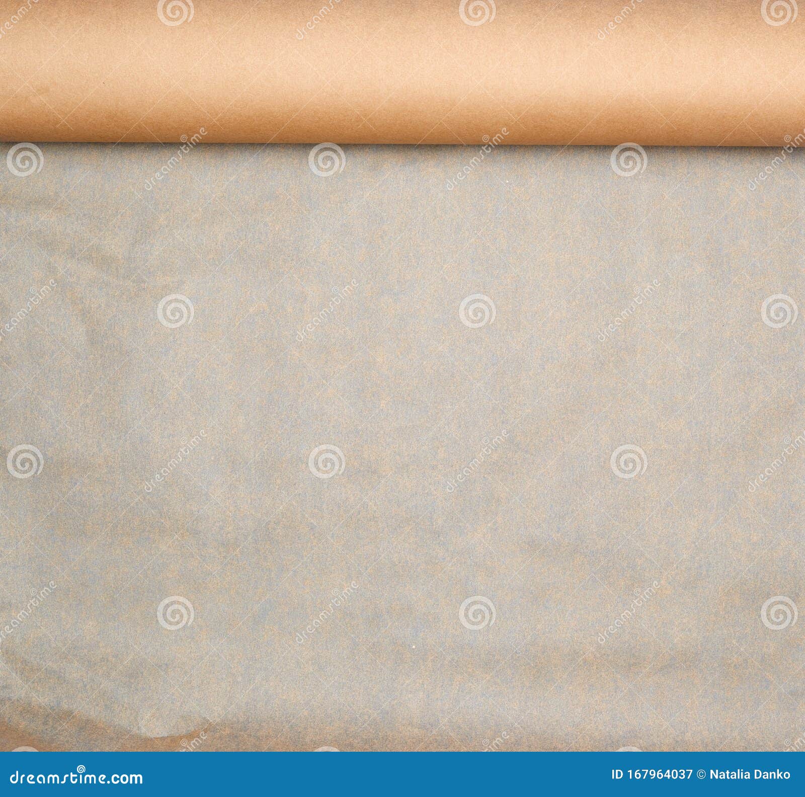 Expanded Brown Paper Roll, Full Frame Stock Image - Image of bakery ...