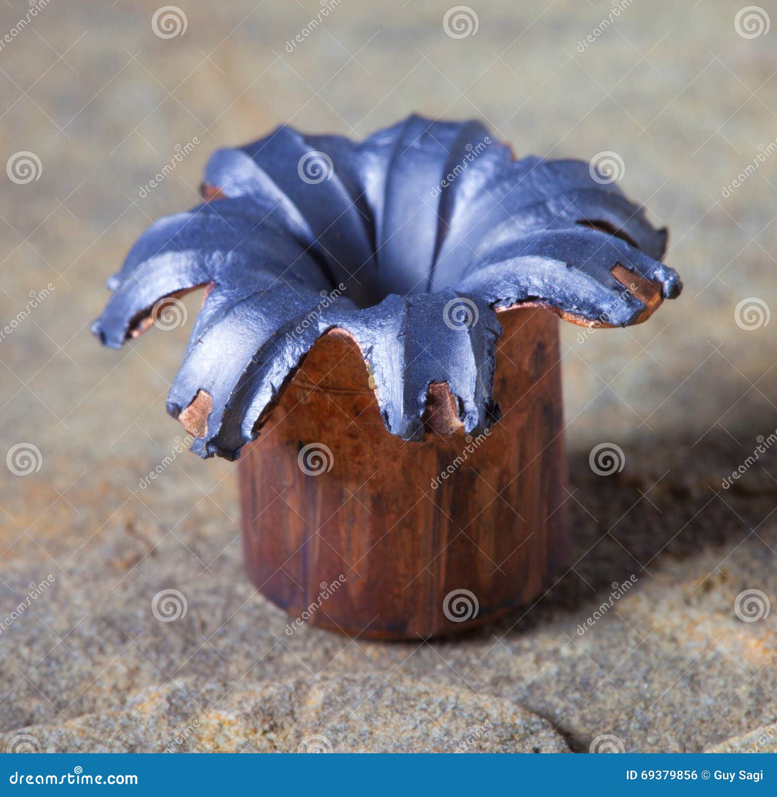 Expanded bullet stock photo. Image of weapon, metal, handgun - 69379856