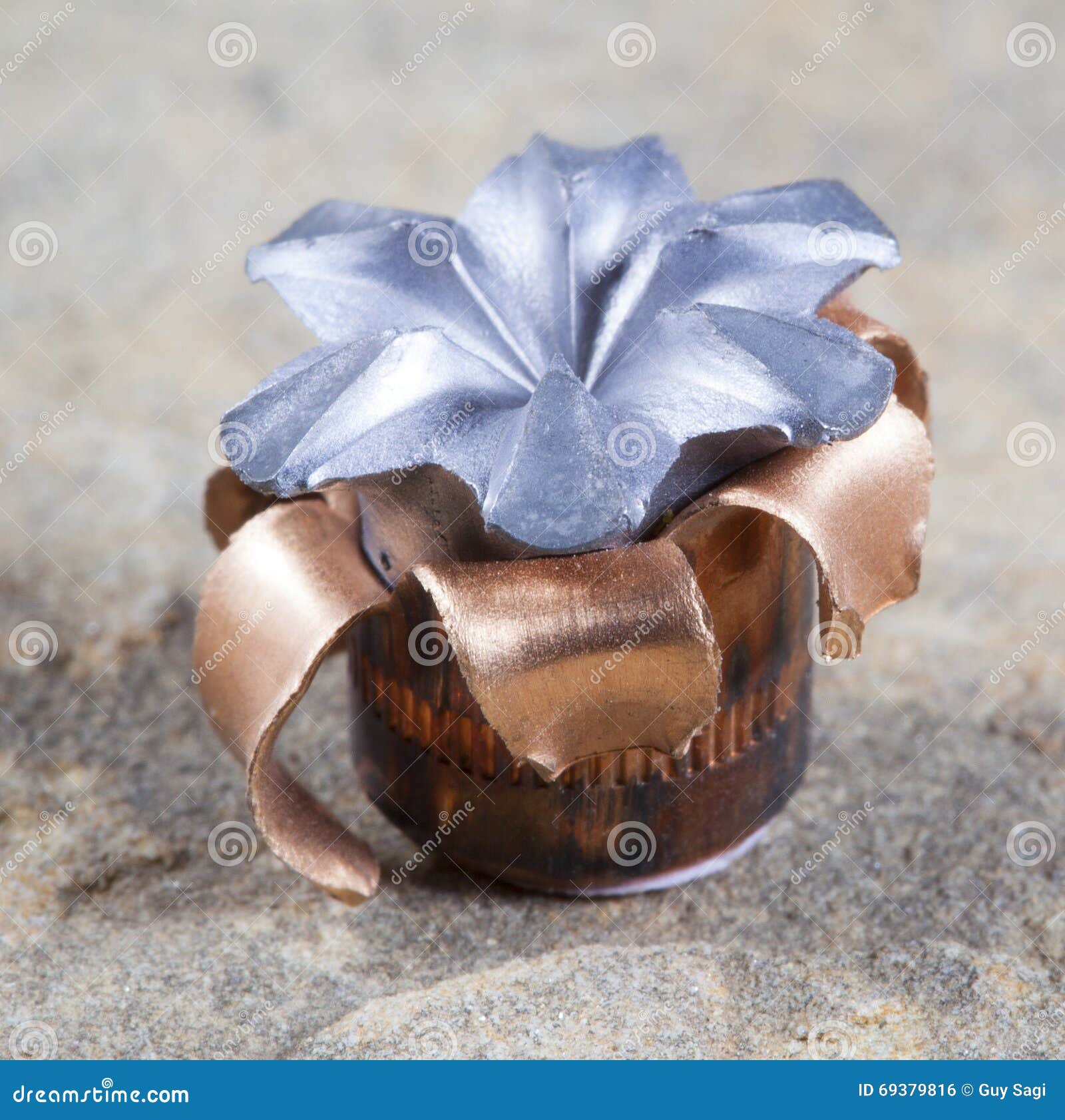 Expanded bullet stock photo. Image of bullet, shine, copper - 69379816