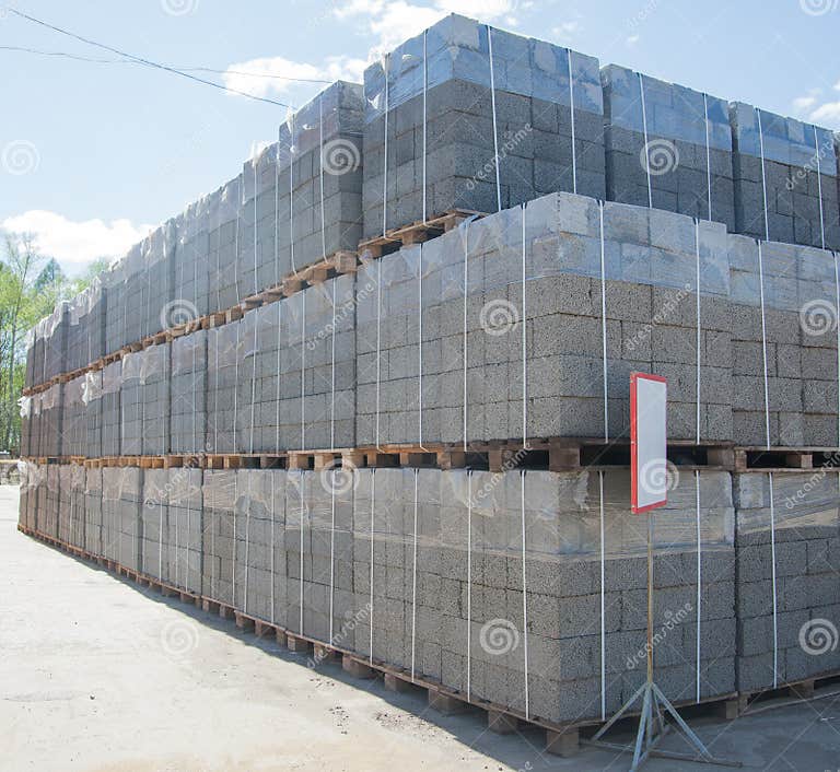 Expanded Clay Aggregate Blocks Stock Photo - Image of material, regular ...