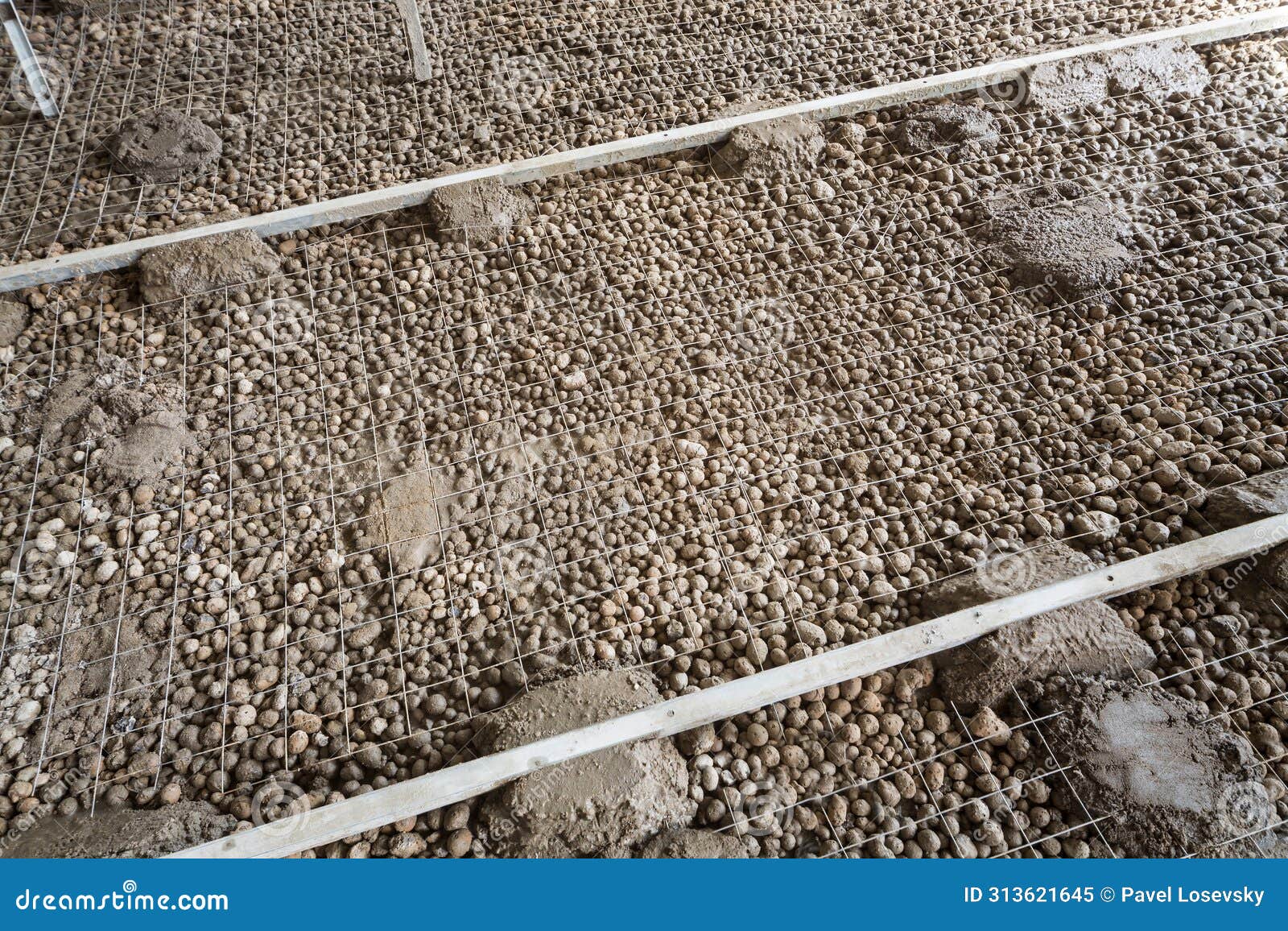 Expanded Clay Aggregate To Fill the Floor on Stock Image - Image of ...