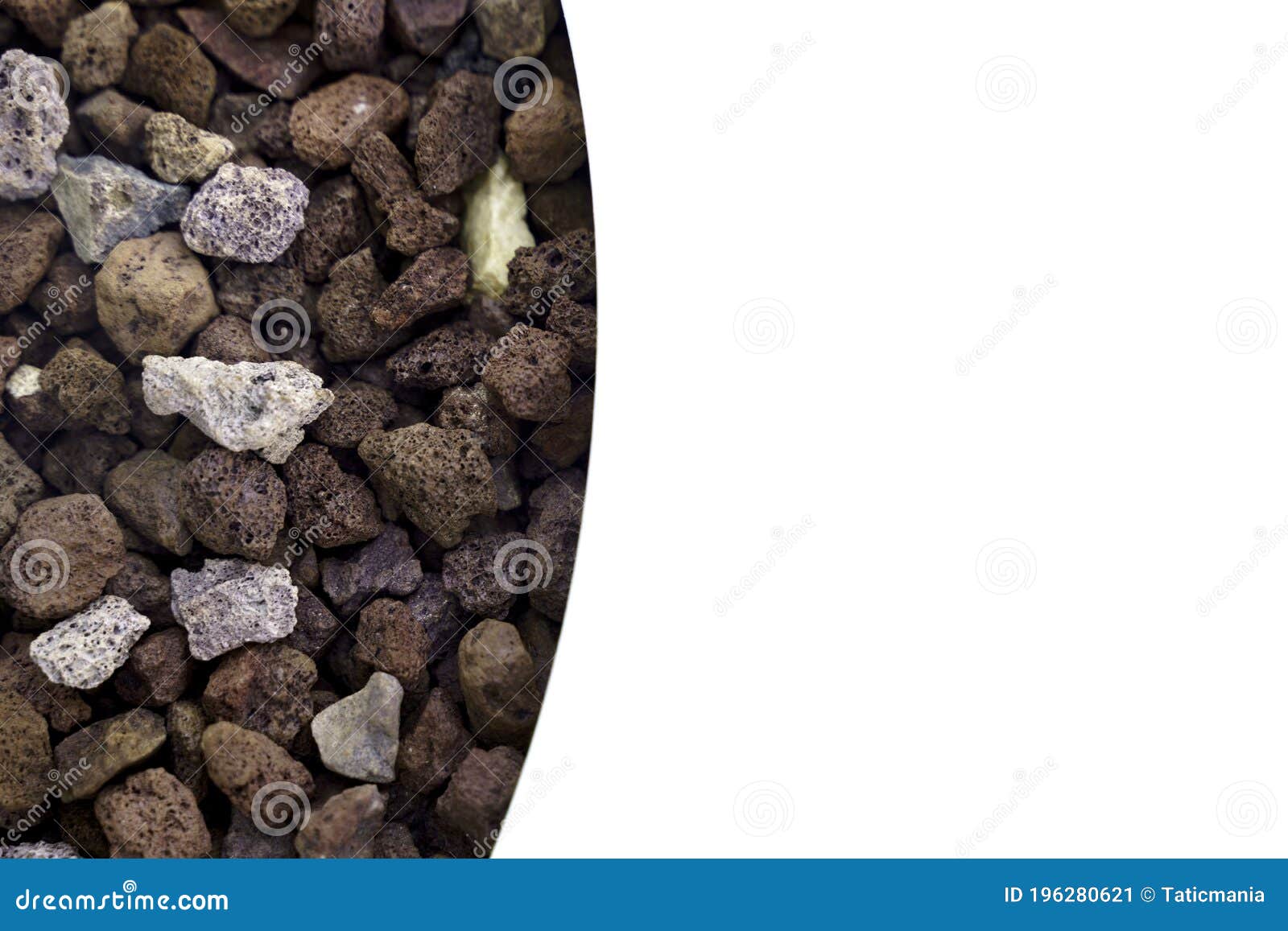 Expanded Clay Stones on White Isolated Stock Image - Image of group ...