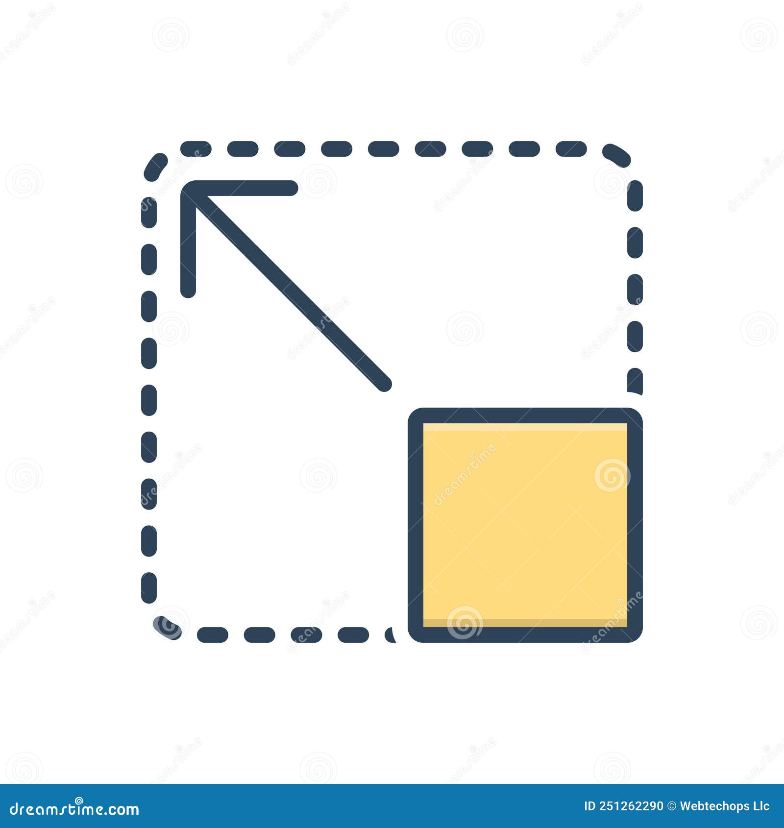 Color Illustration Icon for Expanded, Enlarge and Size Stock ...