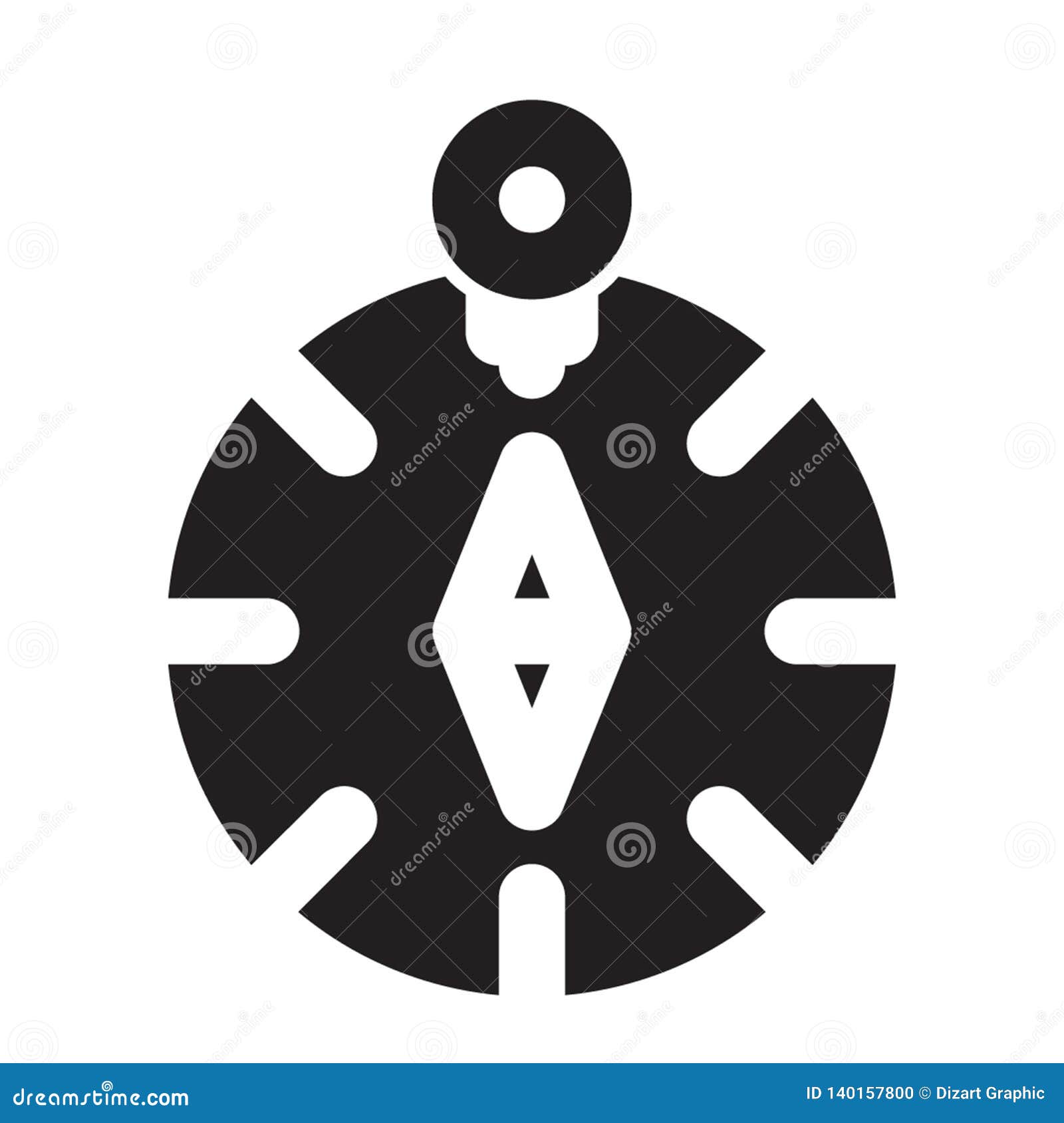 Compas Icon Solid Style for All Your Project Needs Stock Illustration ...