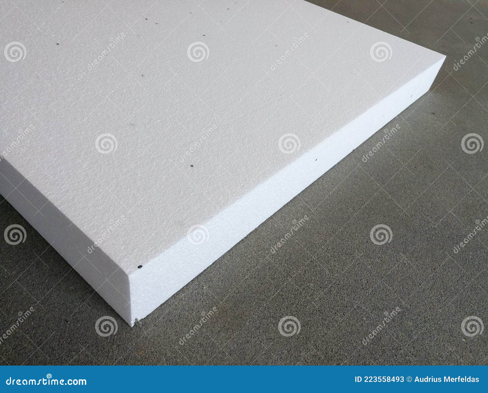 Expanded Polystyrene Layer on Concrete Subfloor Stock Image - Image of ...