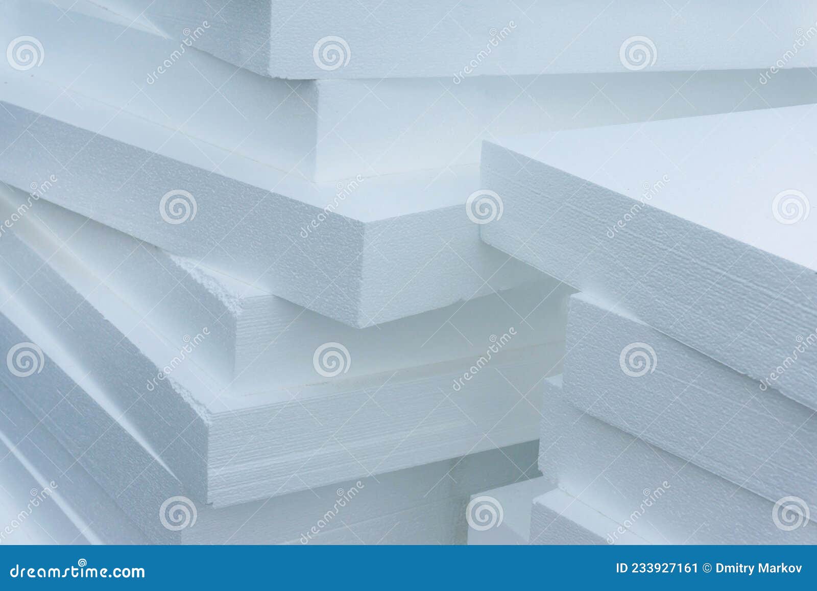 Expanded Polystyrene Plates. a Stack of Building Materials for House ...