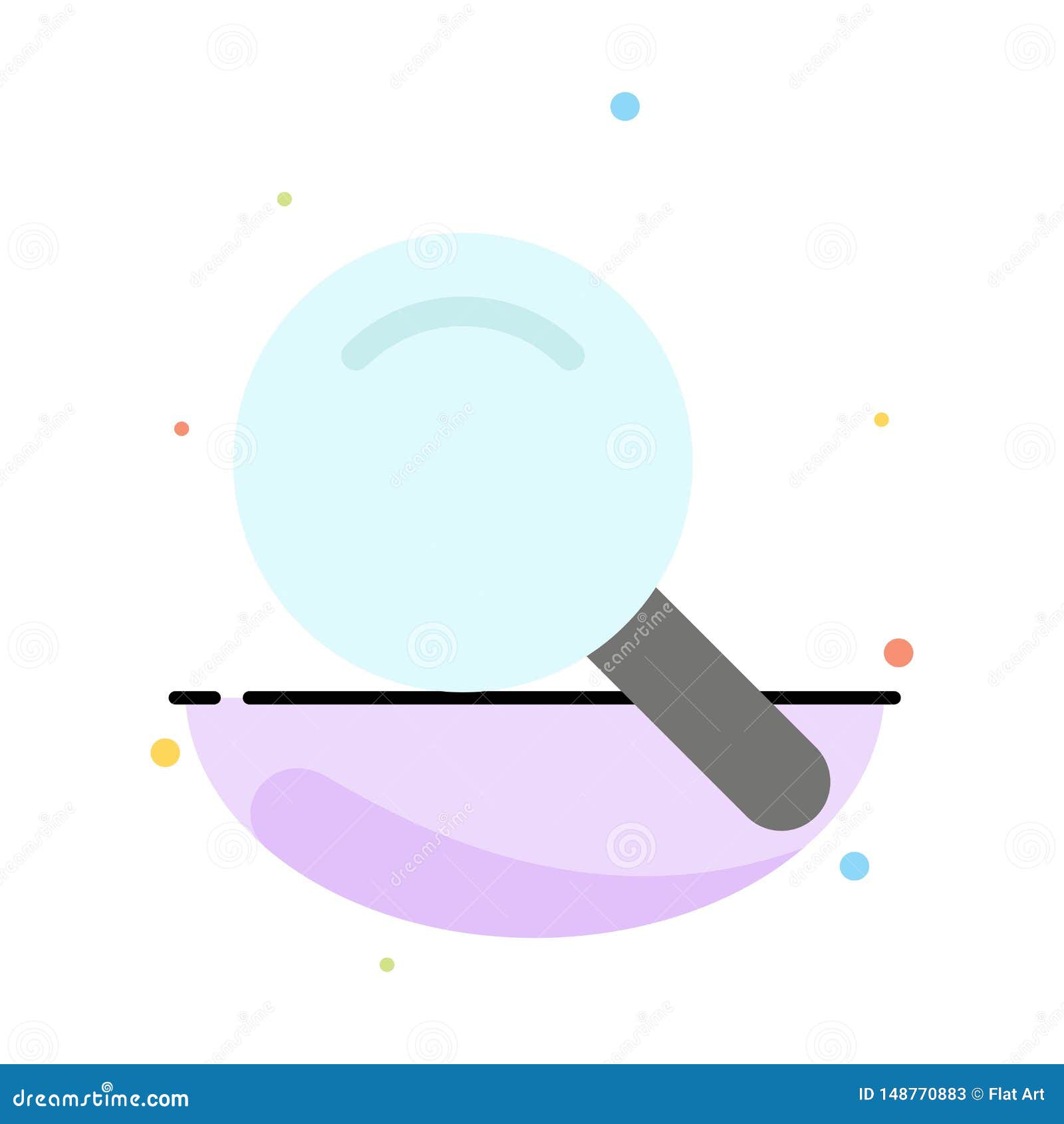 Expanded, Search, Ui Abstract Flat Color Icon Template Stock Vector ...