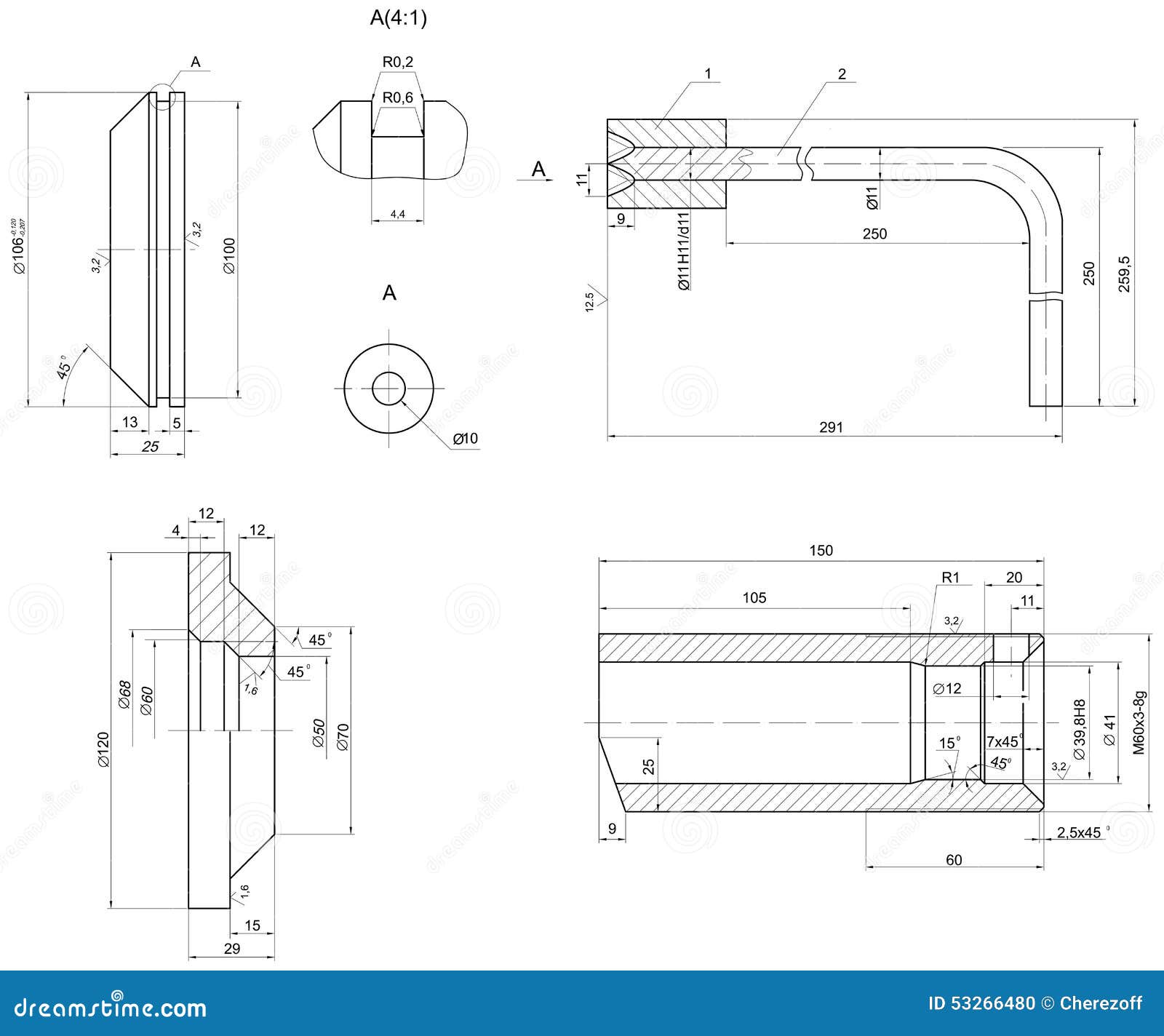 Expanded Sketch with Curved Elements Stock Vector - Illustration of ...