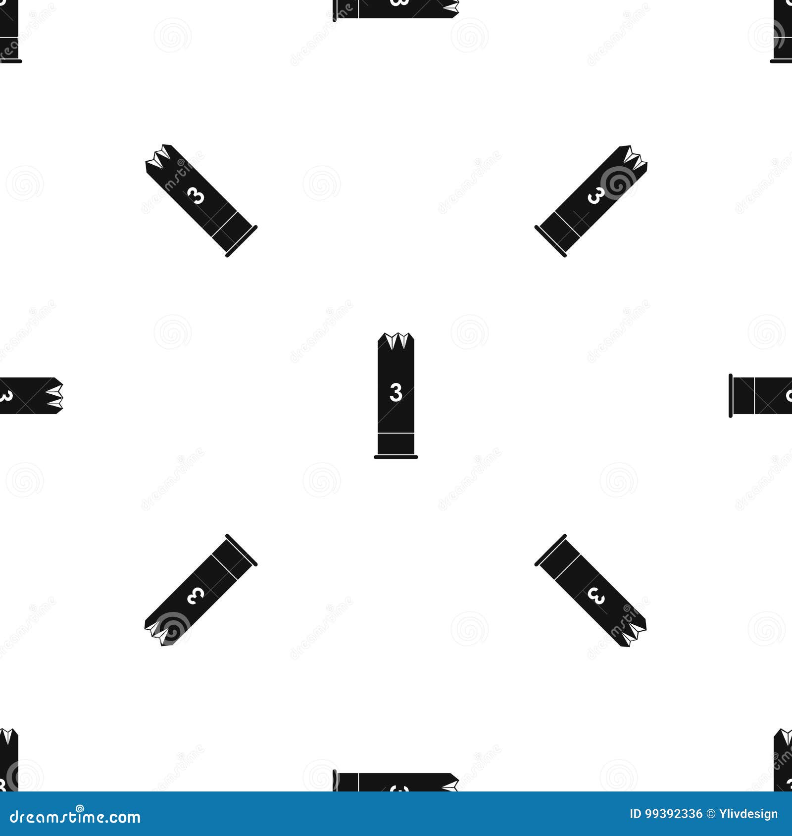 Expanding Bullets Pattern Seamless Black Stock Vector - Illustration of ...