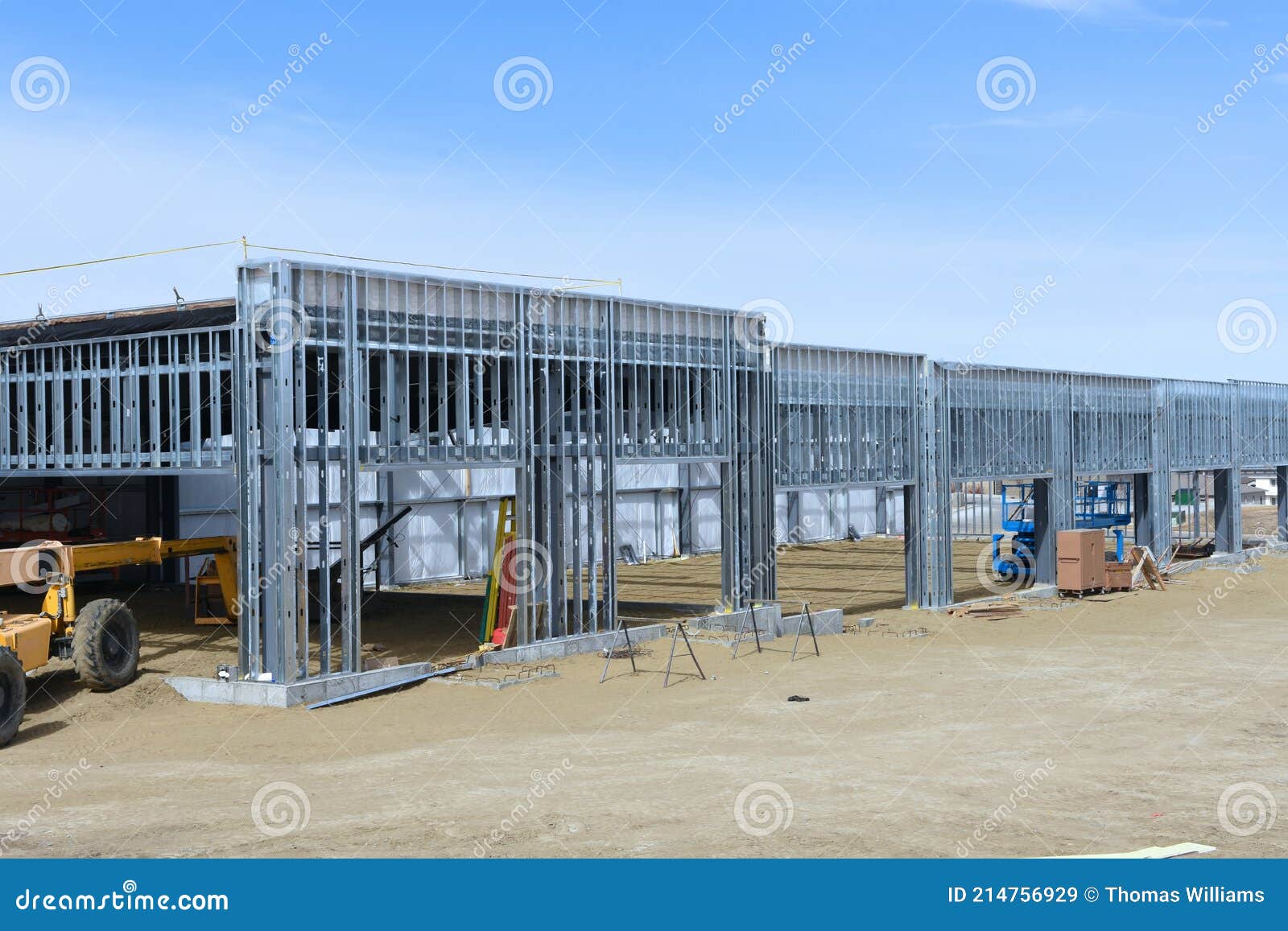 Expanding Business Using Steel Framework for Building. Stock Image ...