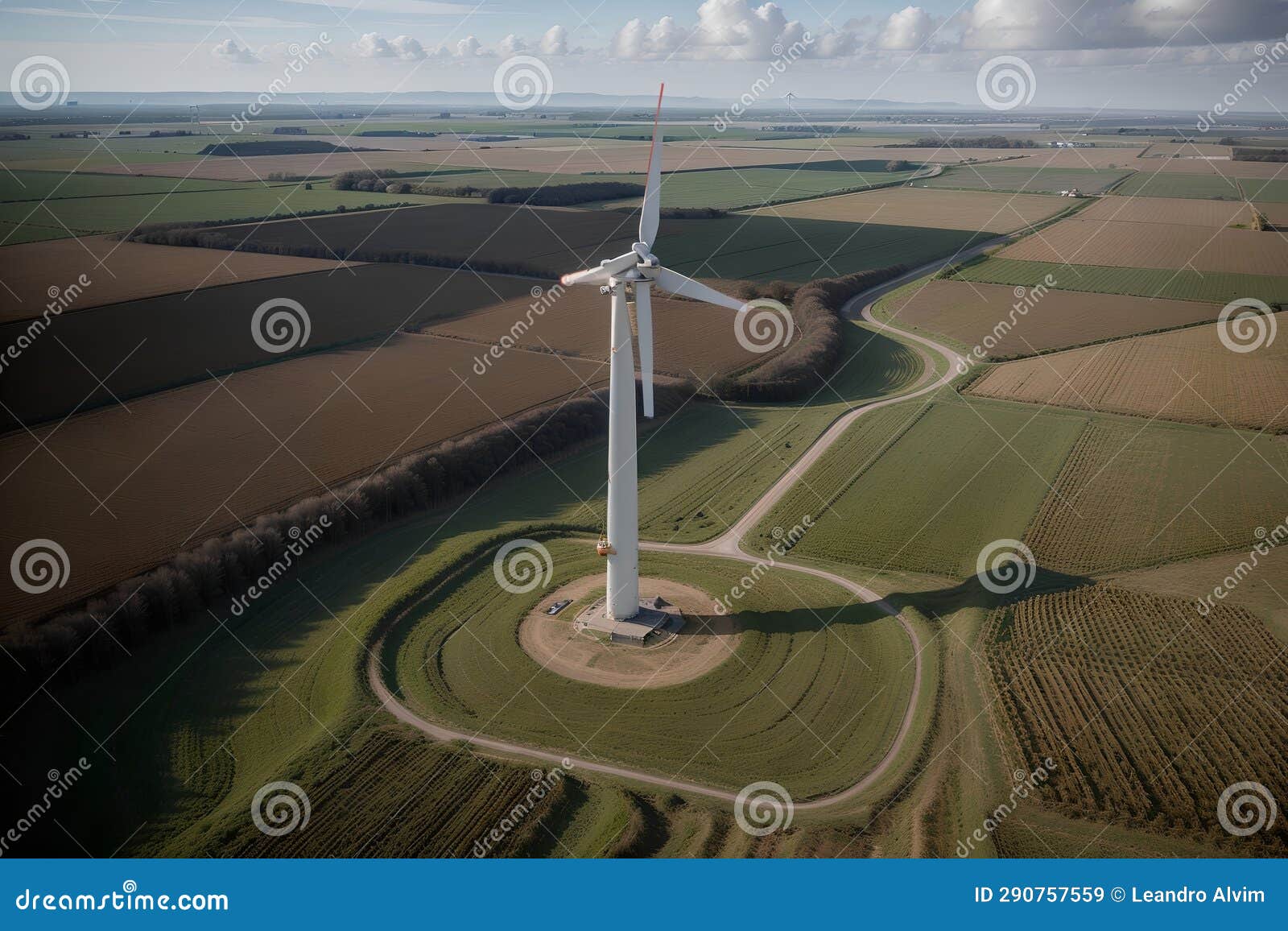 Expanding the Power of Wind Energy.AI Generated Stock Illustration ...