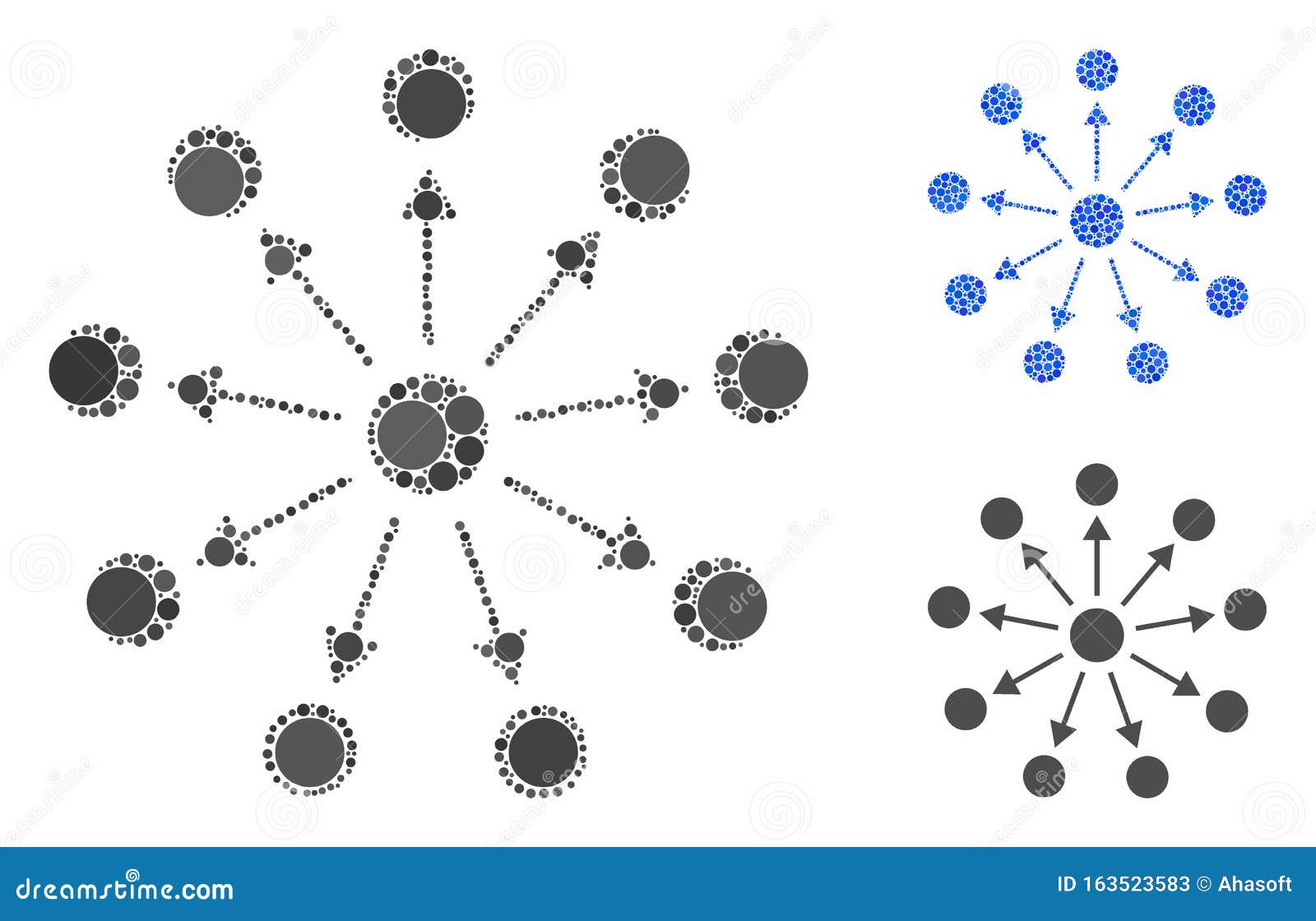 Expanse Mosaic Icon of Spheric Items Stock Illustration - Illustration ...