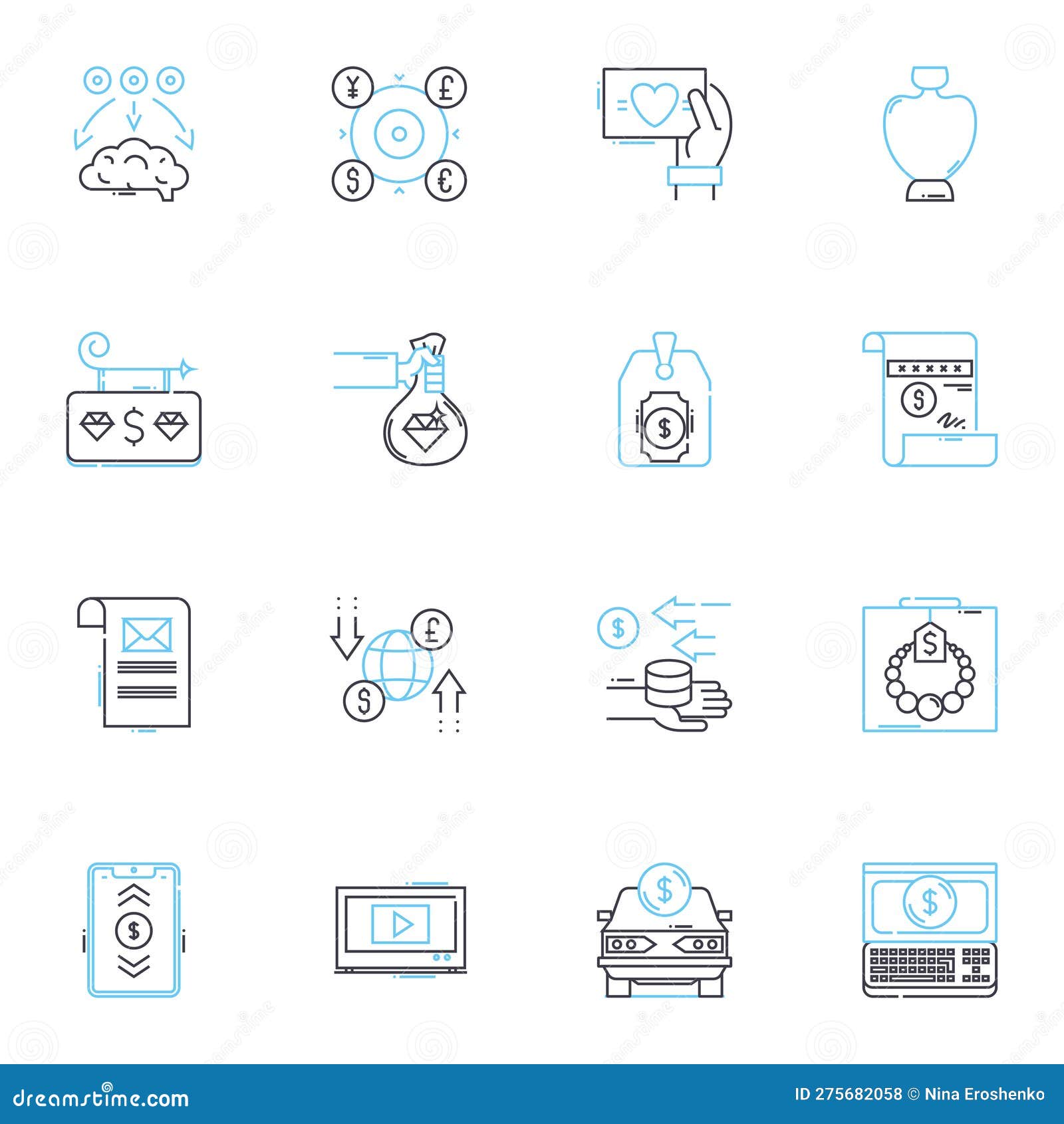 Expansion and Growth Linear Icons Set. Expansion, Growth, Development ...