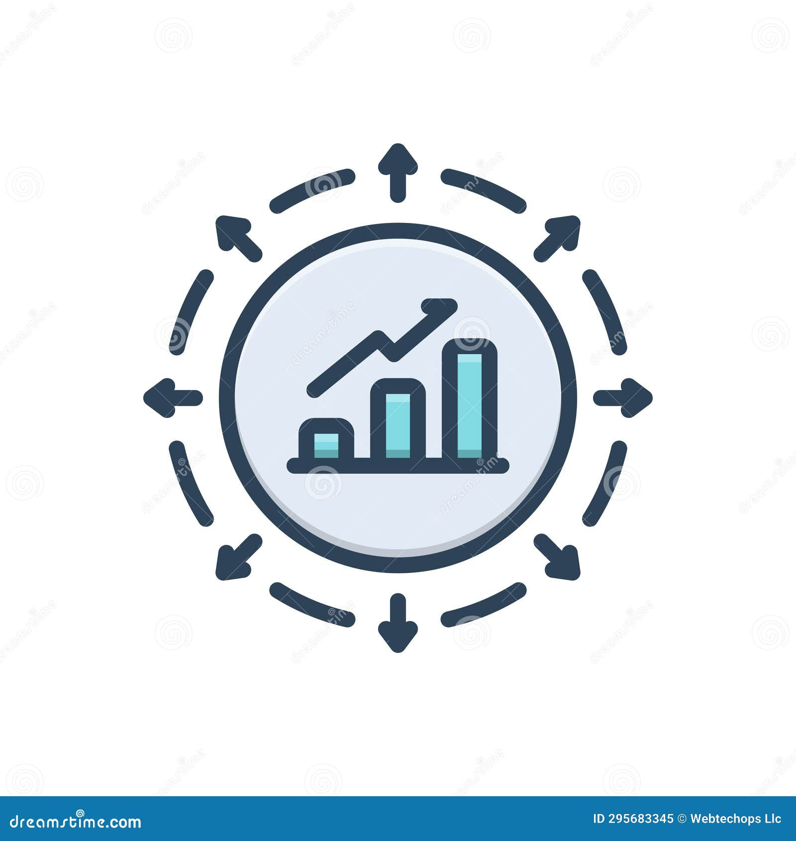 Color Illustration Icon for Expansion, Detail and Growth Stock ...