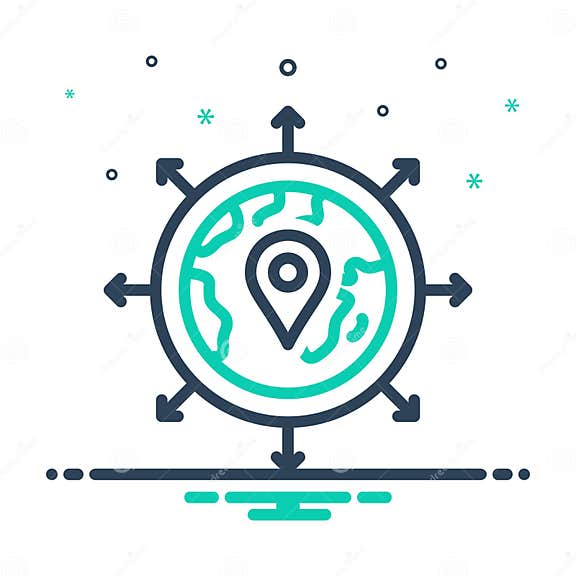 Mix Icon for Expansion, Extension and Global Stock Illustration ...