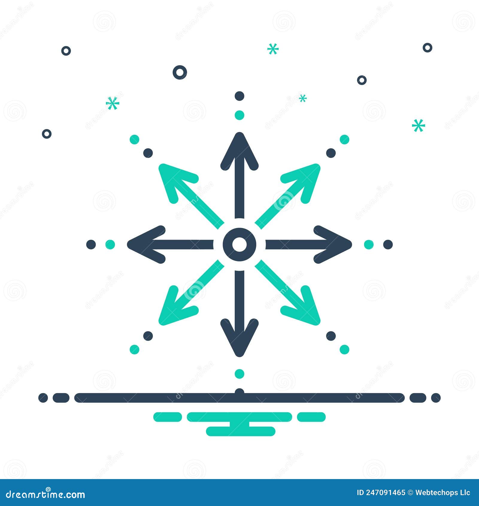 Mix Icon for Expansion, Spread and Elaboration Stock Vector ...