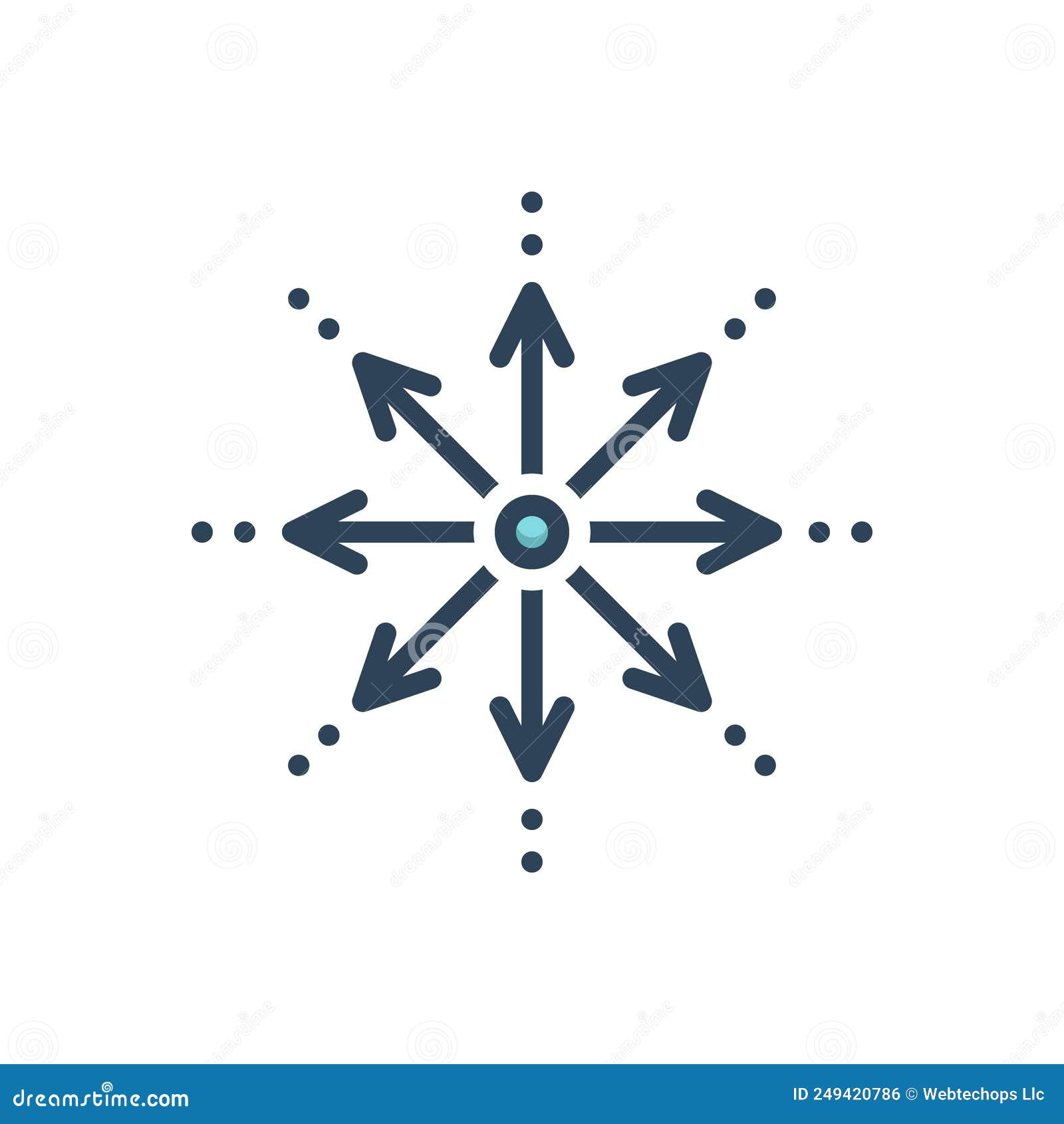 Color Illustration Icon for Expansion, Spread and Increase Stock ...