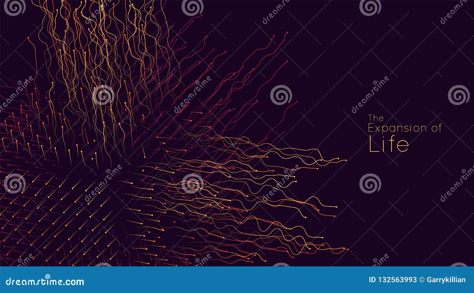 Expansion of Life. Vector Cube Explosion Background. Small Particles ...