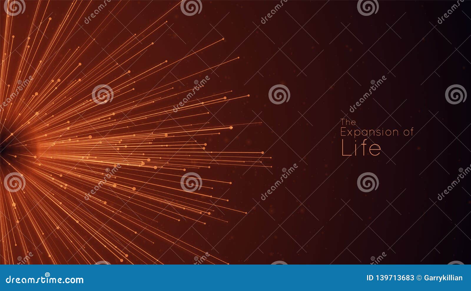 Expansion of Life. Vector Sphere Explosion Background. Small Particles ...