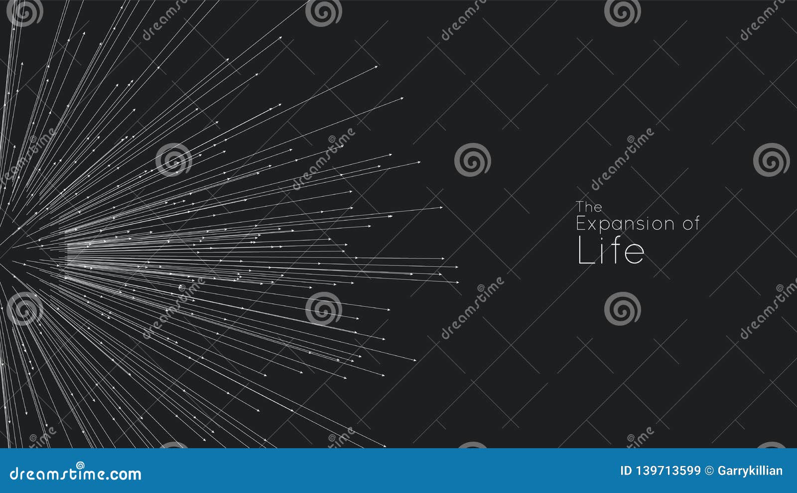 Expansion of Life. Vector Sphere Explosion Background. Small Particles ...