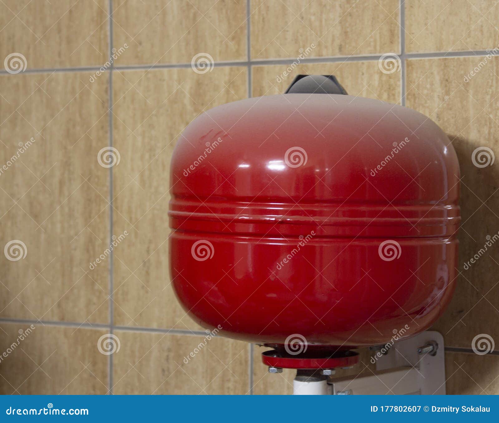 Expansion Tank for Heating Installed Inside the Building Stock Image ...