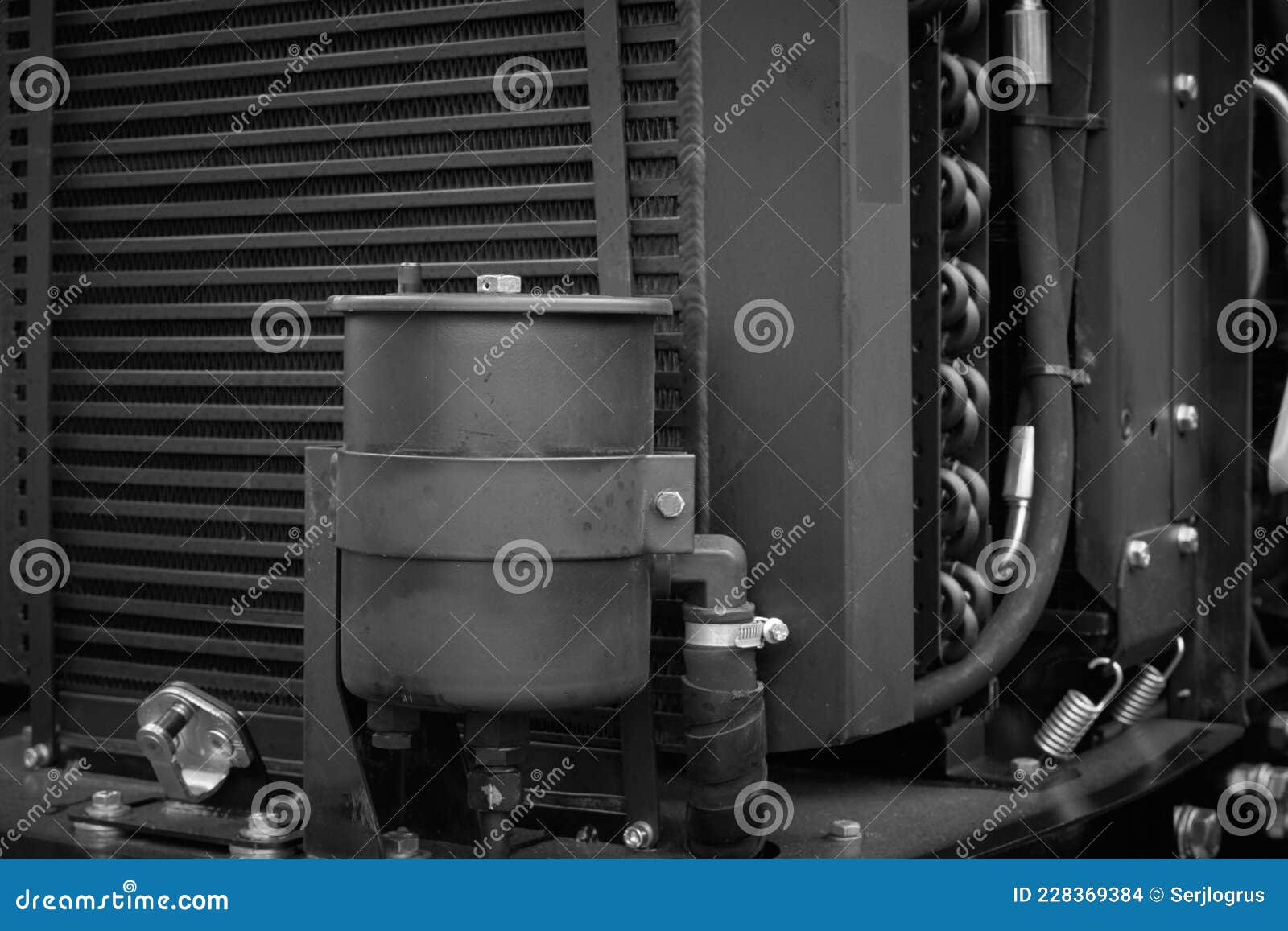 Tank and Intercooler of a Modern Tractor Stock Photo - Image of ...