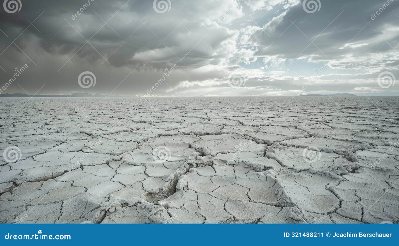 Expansive Salt Flats, Exhibiting Crystalline Patterns Stock Image ...